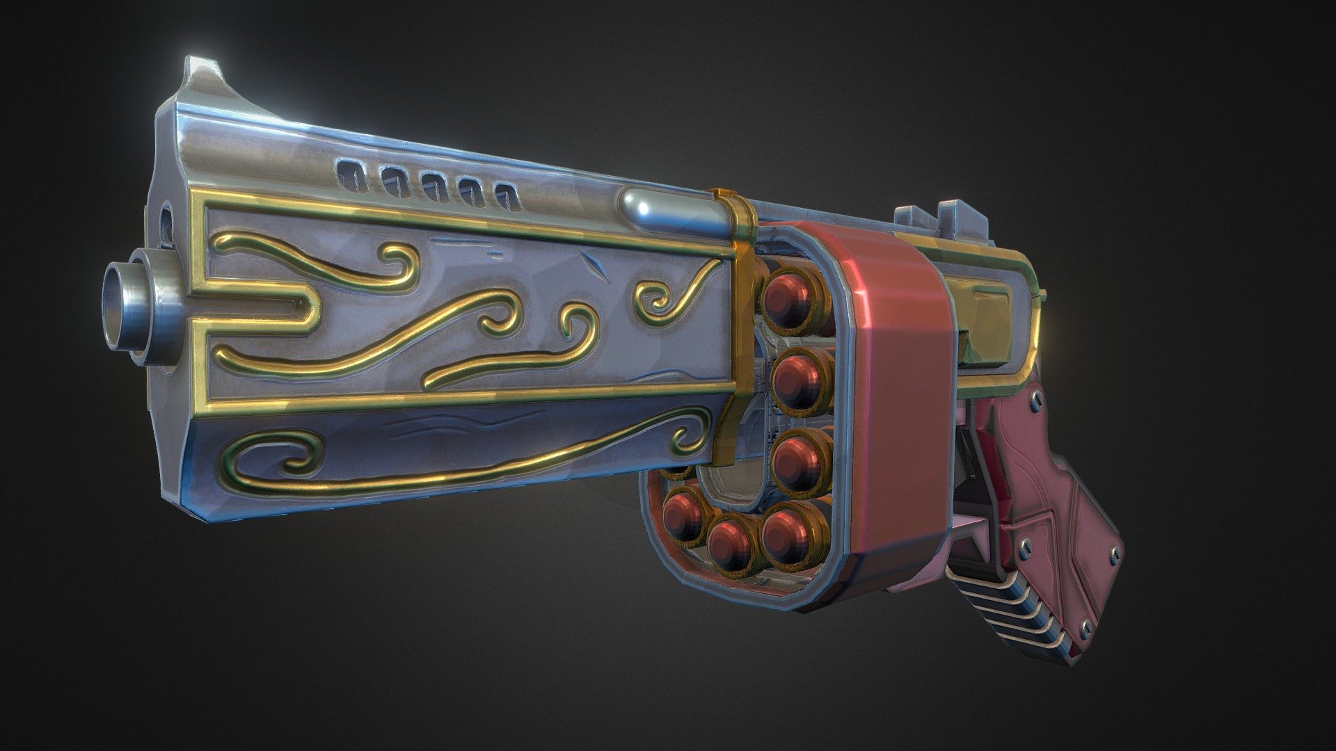 Stylized Revolver - 3D model by Ayrton Vetter (@ayrtonvetter) [0d1d977 ...