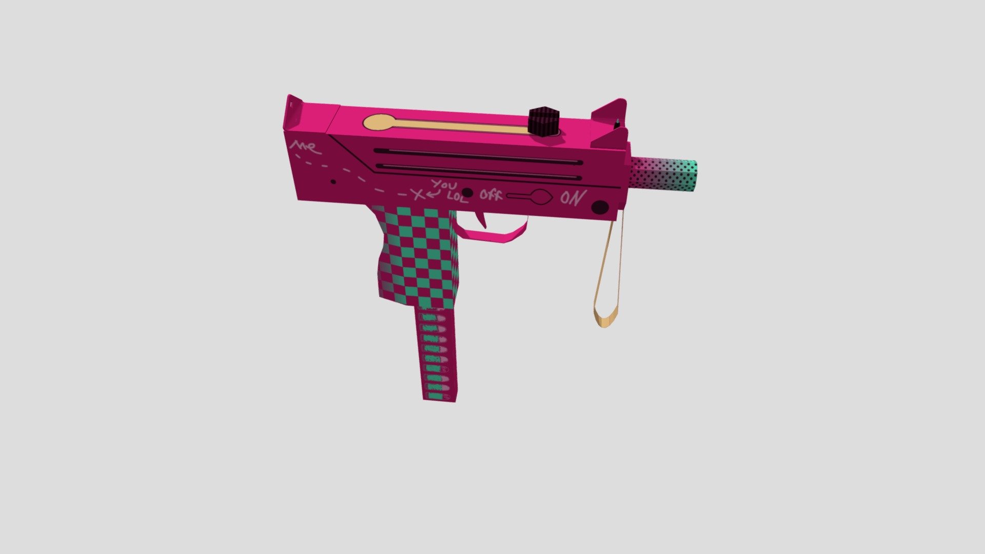 Toon_Mac_10 - Download Free 3D model by ragibik [0d257bb] - Sketchfab