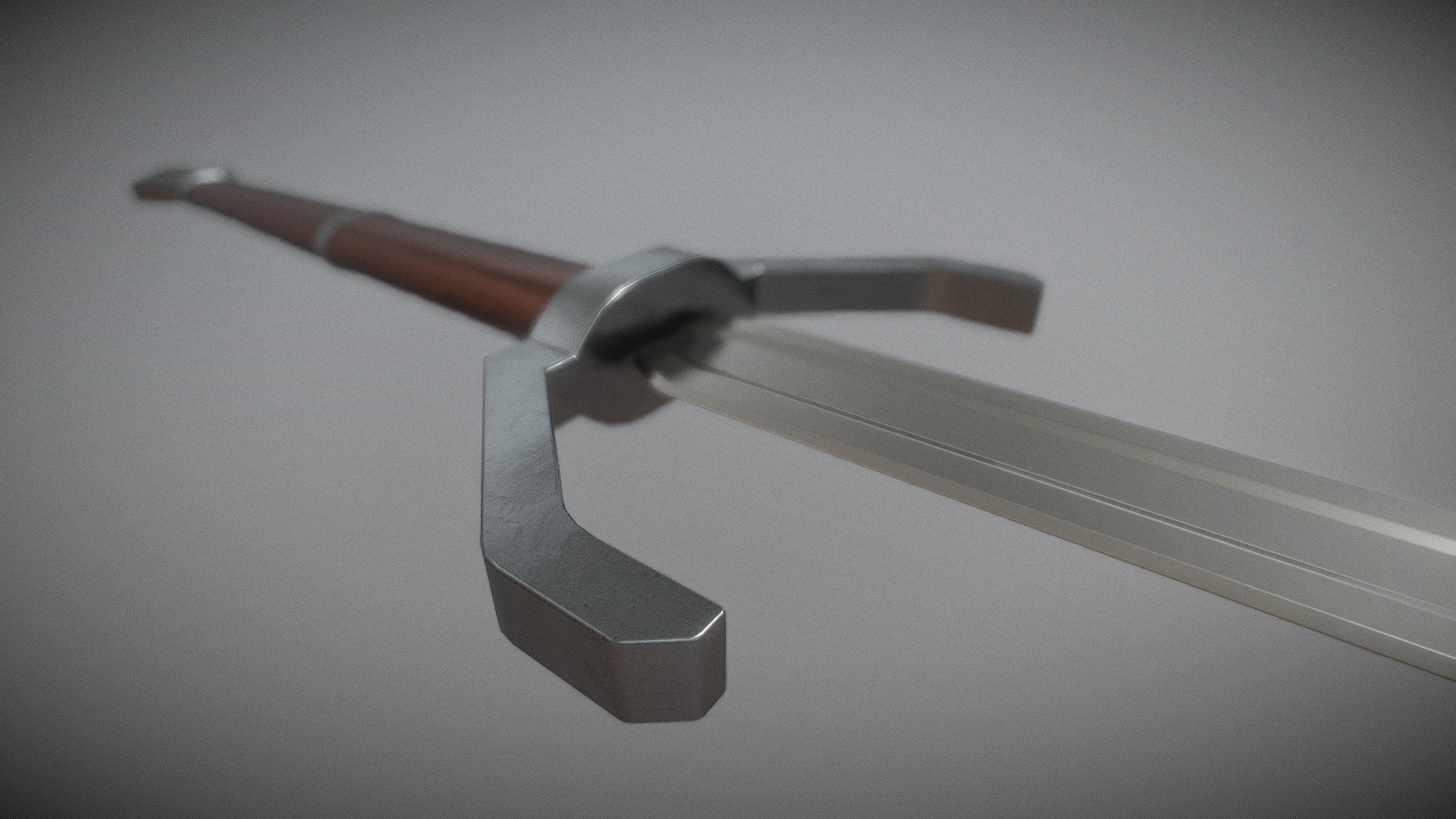 The Witcher - Simple Silver Sword - 3D model by Matt Kwiatkowski ...