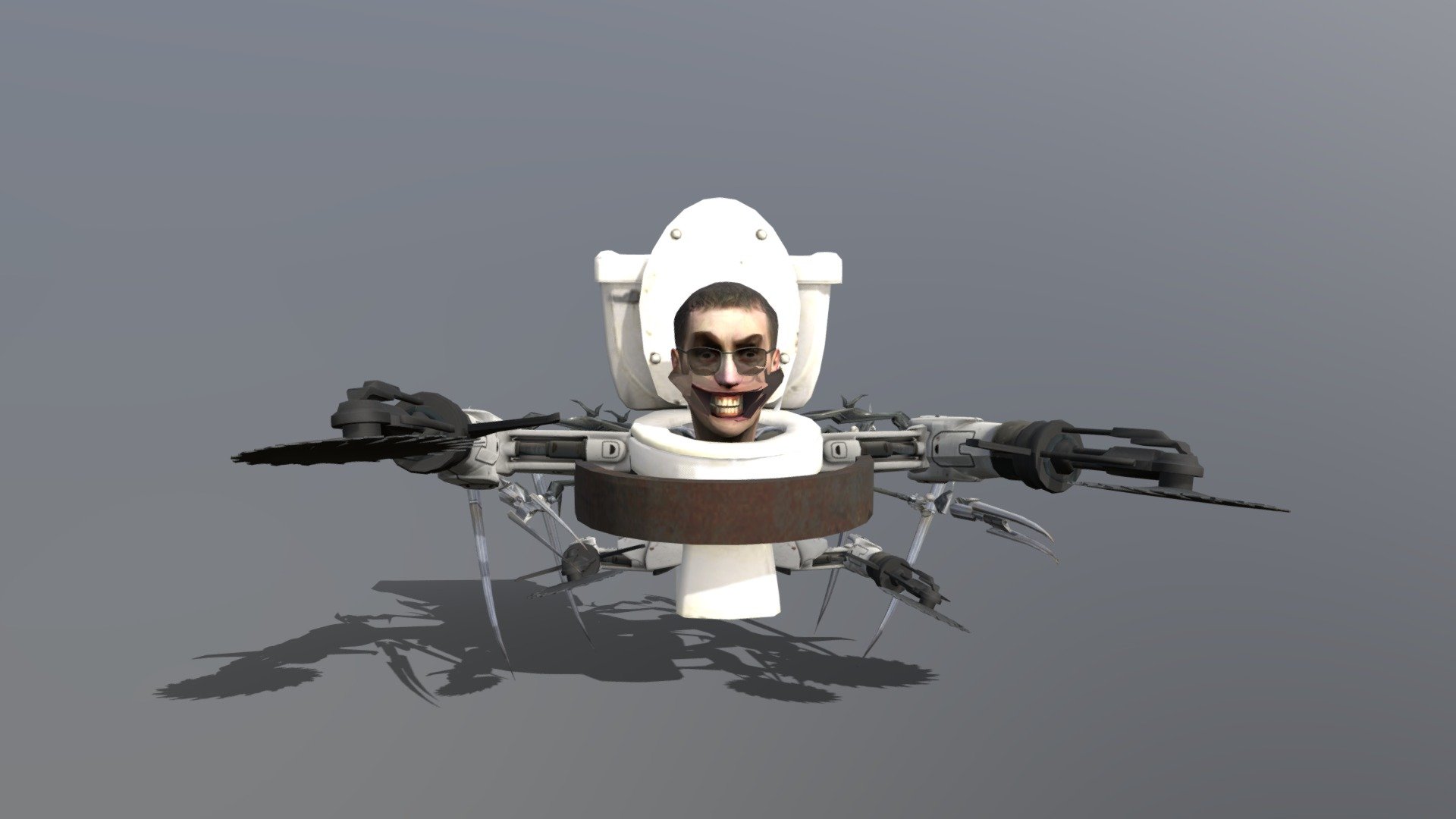 Quad Buzzsaw Strider Toilet - Download Free 3D model by User09 ...