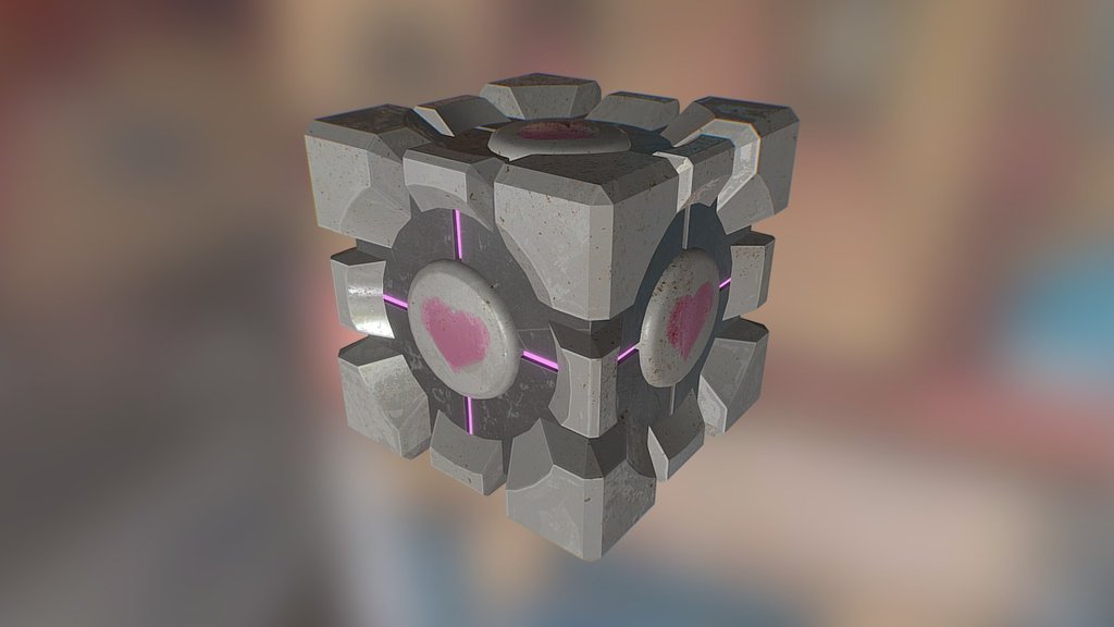 Companion Cube - 3D model by buch [0d33e3a] - Sketchfab
