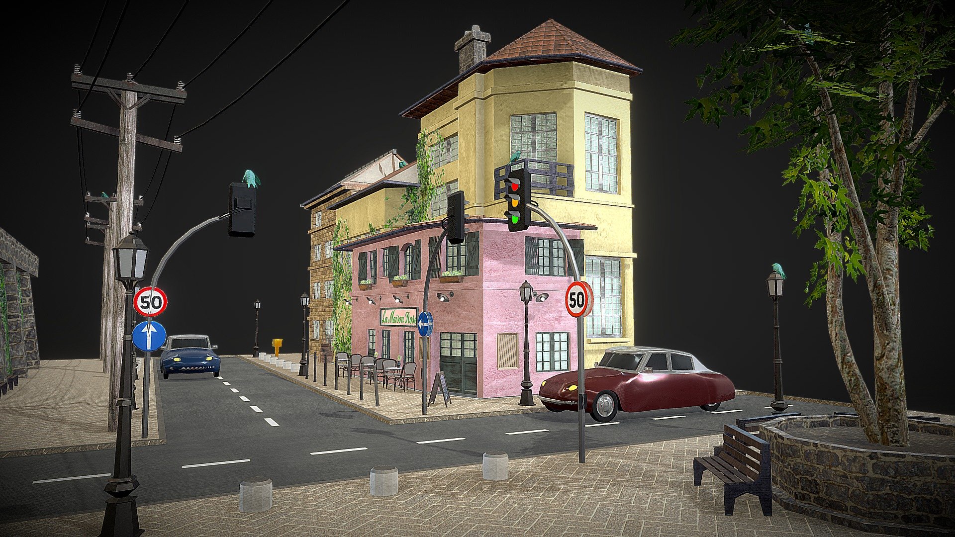 French Cafe - 3D model by Jake Schatzman (@sjake.music) [0d34176 ...