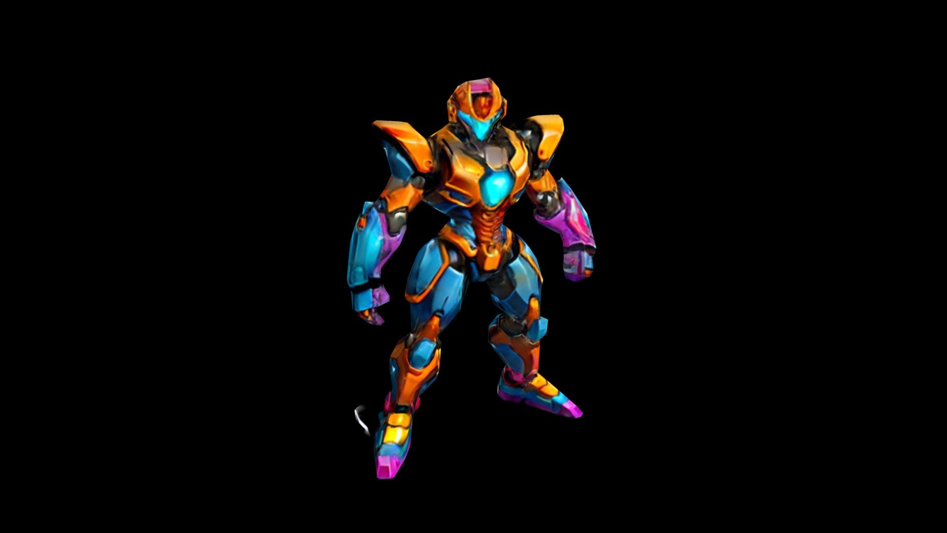 An anime-inspired robot standing tall with a com - Download Free 3D ...