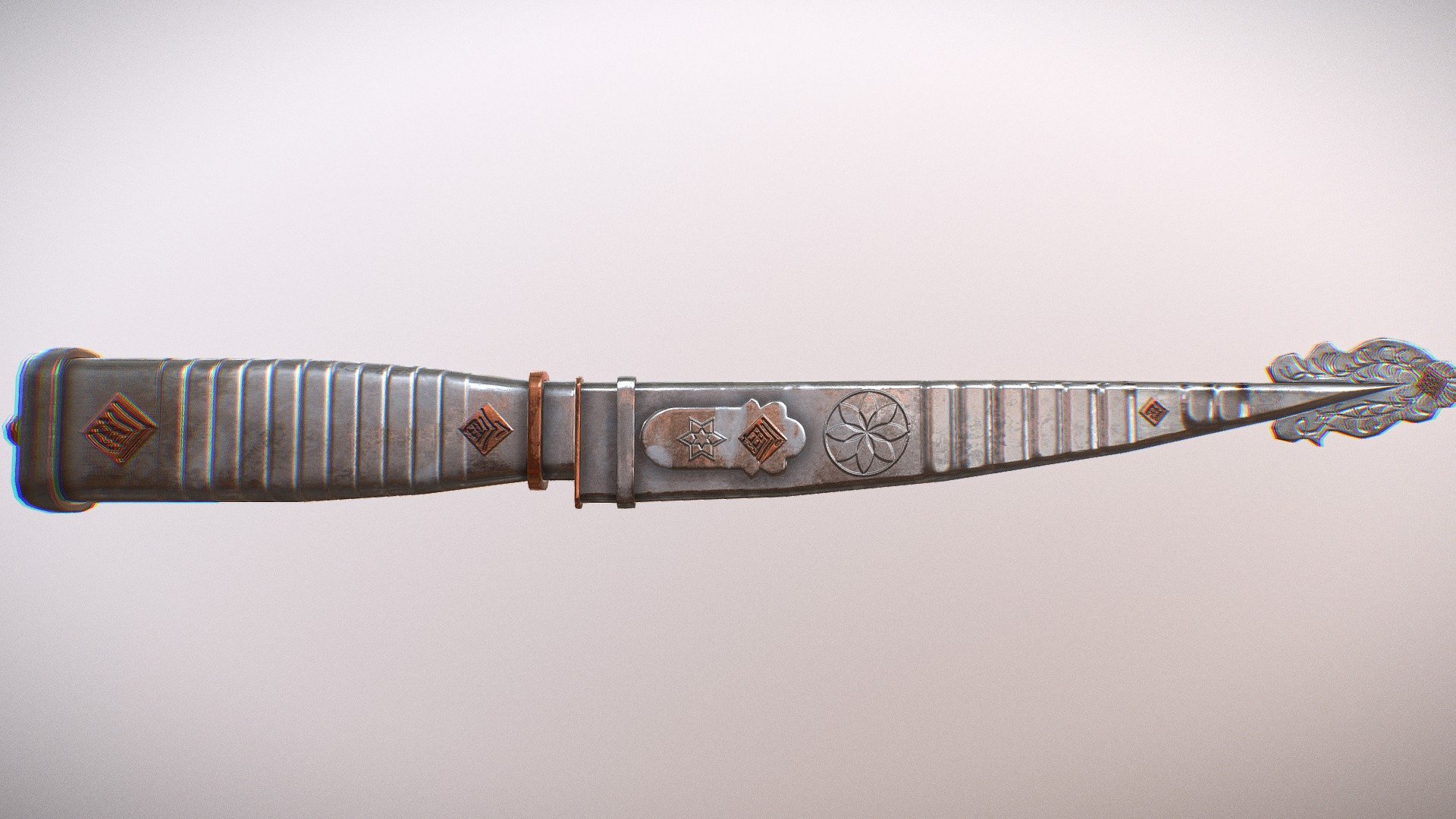 Facón - traditional argentine gaucho knife - Buy Royalty Free 3D model ...