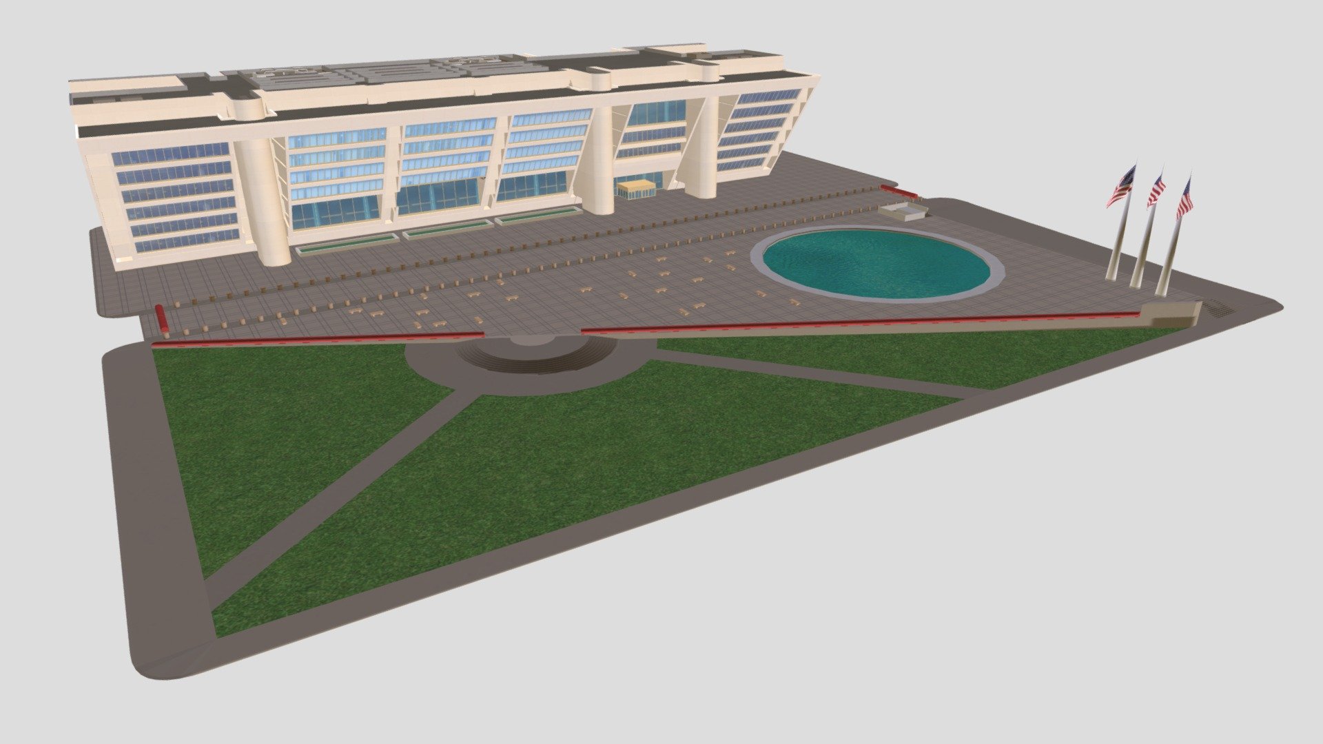 Dallas City Hall - 3D model by nuralam018 [0d3bcda] - Sketchfab