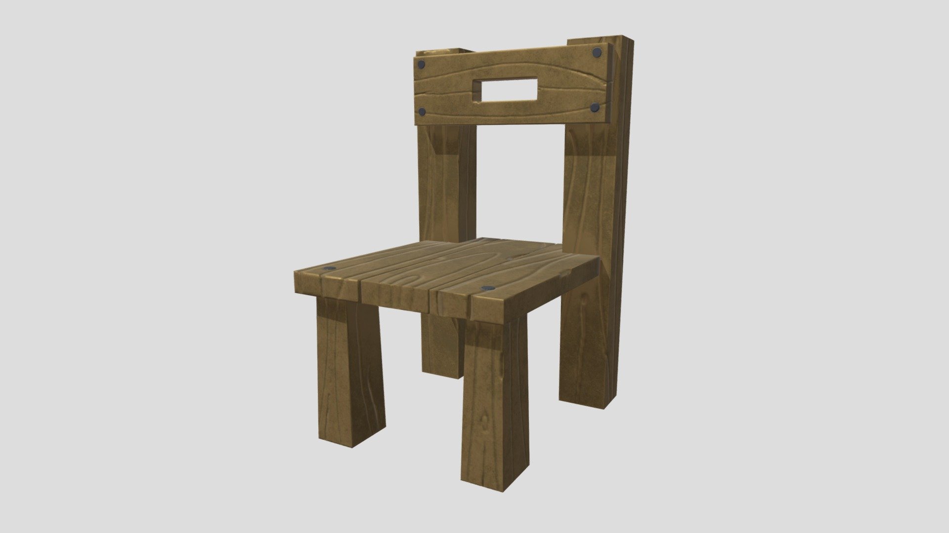 Stylized Wooden Chair - Download Free 3D model by will (@degregori ...