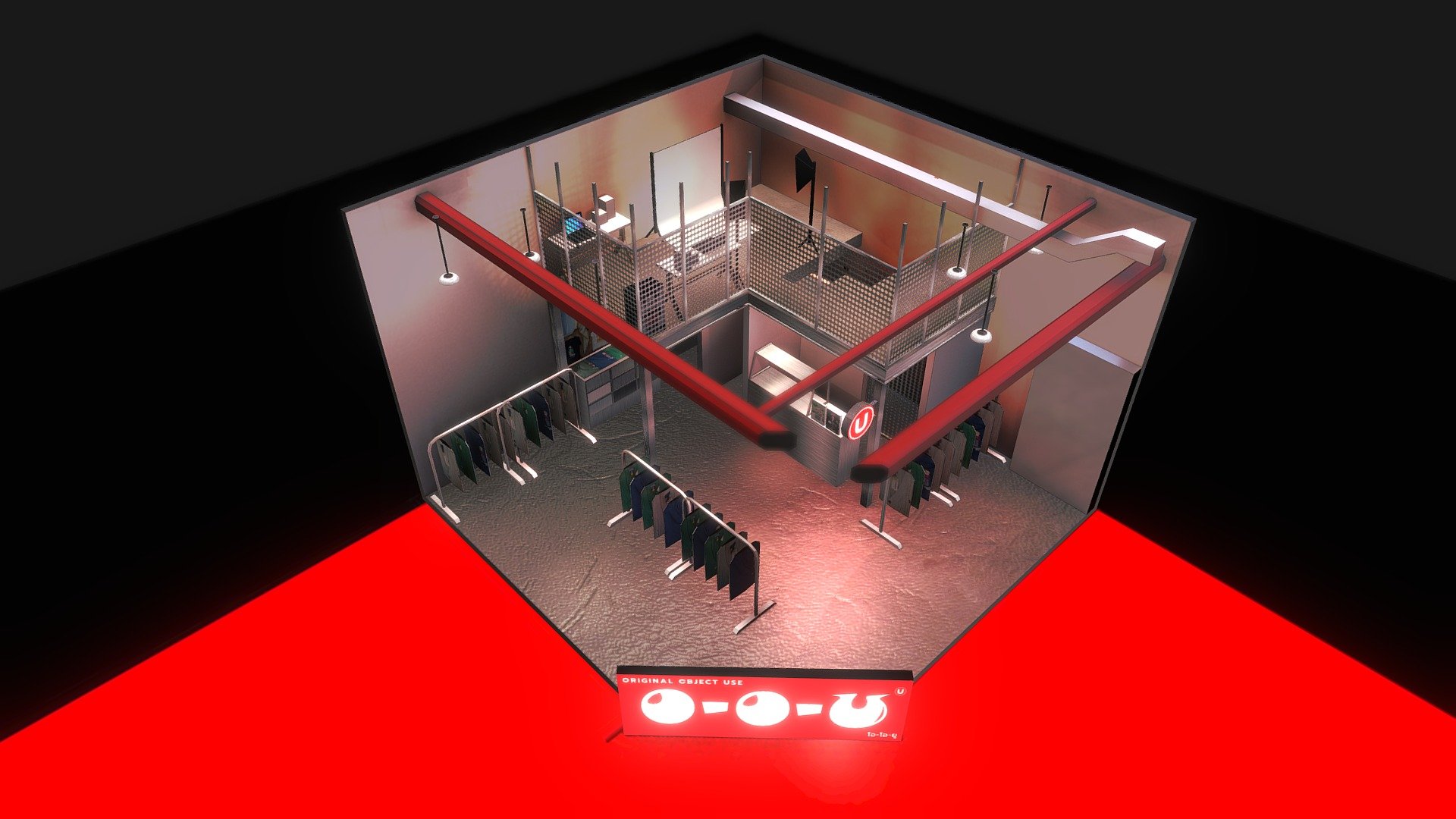3D isometric Store - 3D model by Jiradet [0d40391] - Sketchfab