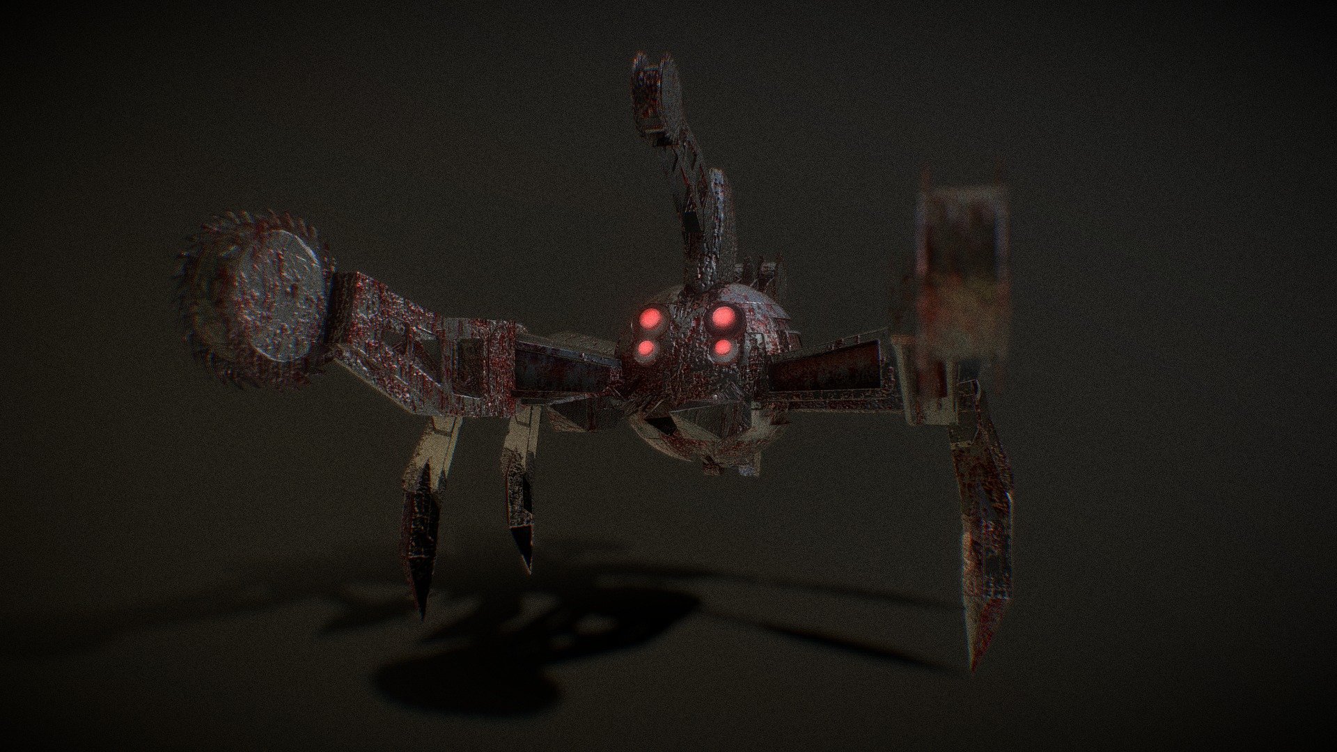 CyberSpider (With Lens Flare)- CyberNoire 2082 - 3D model by ArnArt ...
