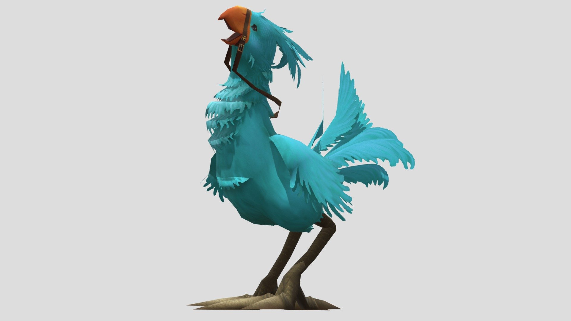 Chocobo - FFX - Blue - Download Free 3D model by chatholoboom7745289 ...