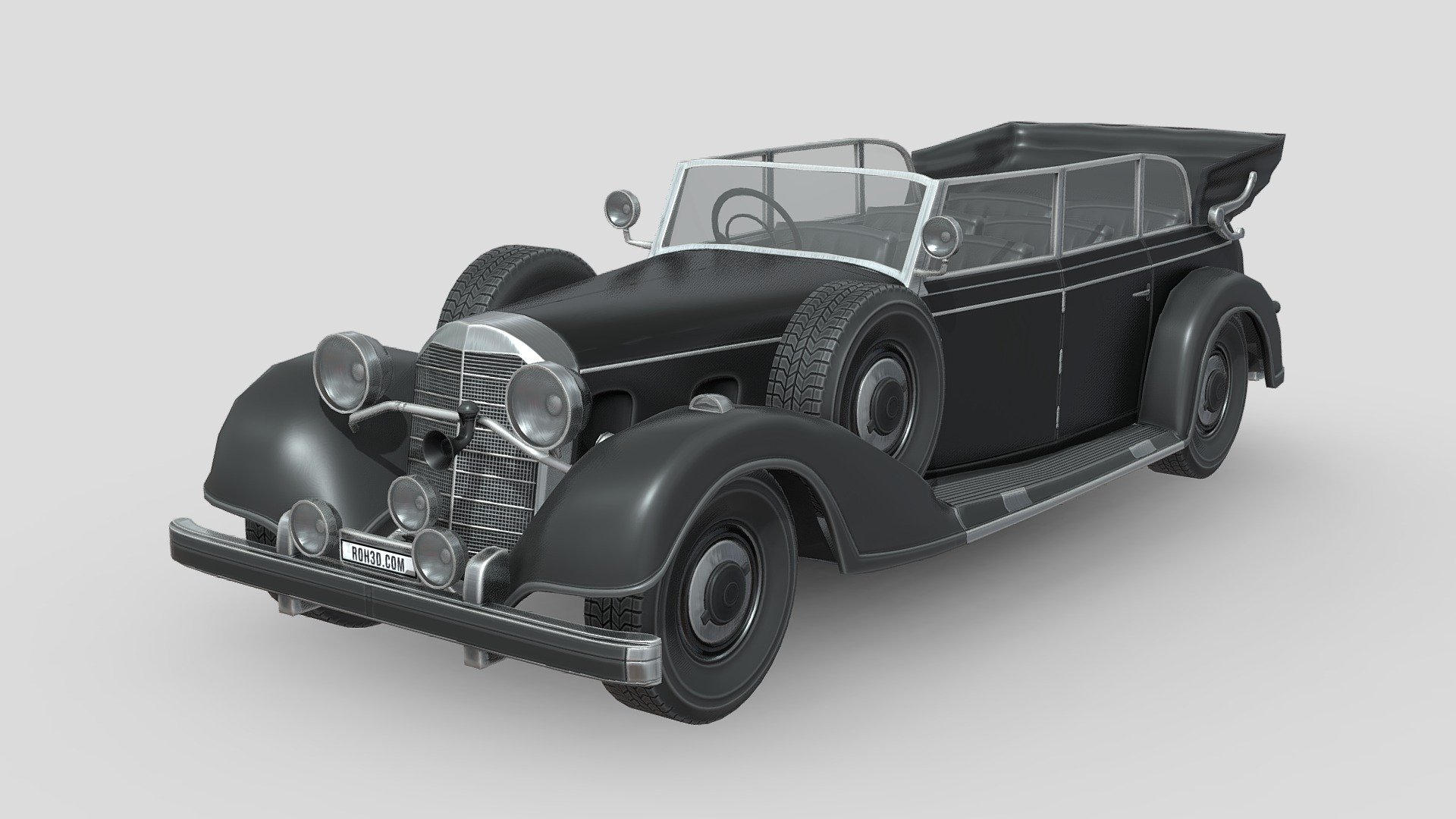 Low Poly Car - Mercedes-Benz 770K 1936 - 3D model by ROH3D [0d4bb94 ...