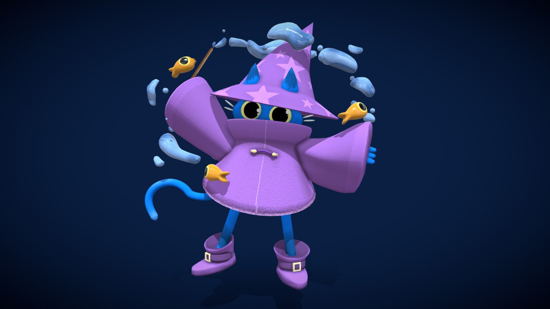 Magical Cat - 3D model by Futsukai (@belgas2000) [0d4d1f4] - Sketchfab