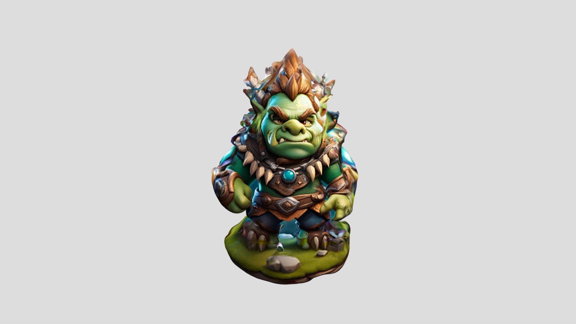 Orc Miniature Figure on Black Background A mi - Download Free 3D model ...