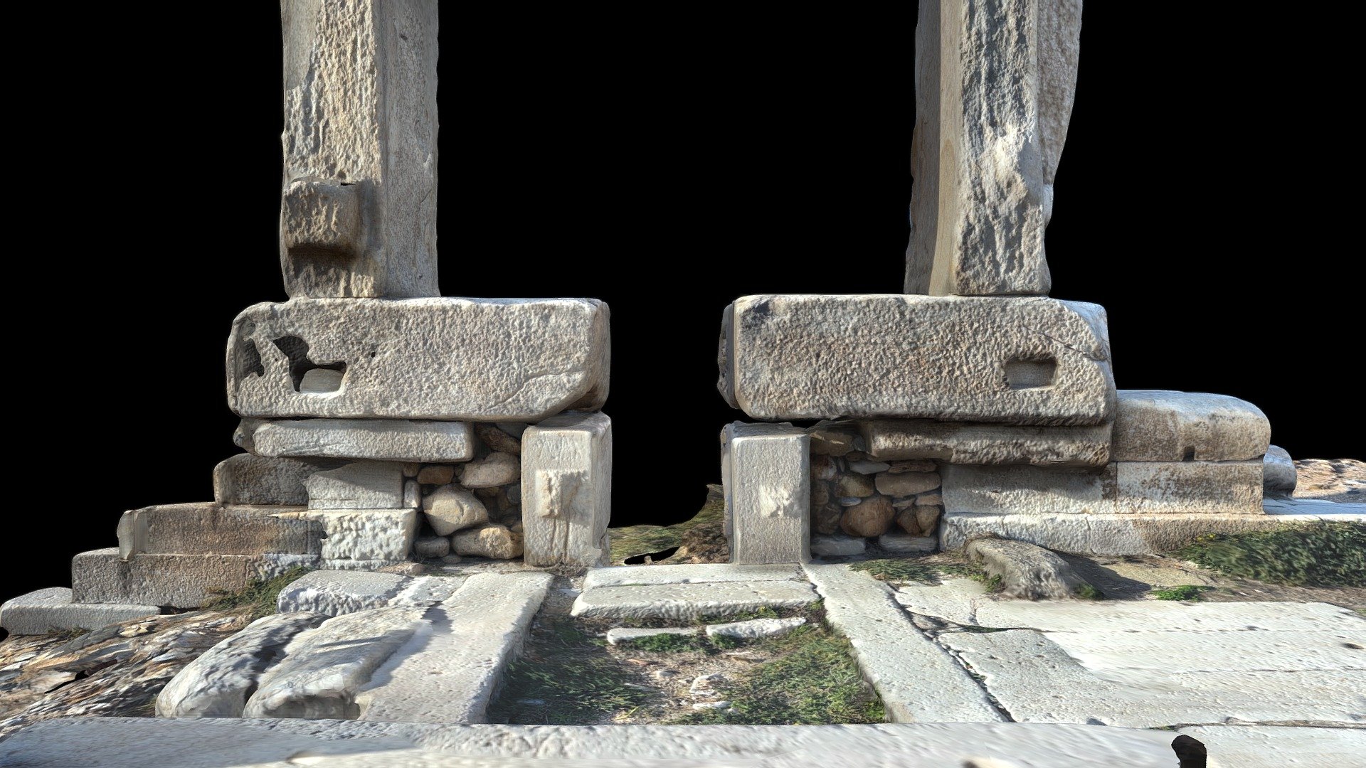 Half temple of Apollon (Portara) - Download Free 3D model by Georgios ...