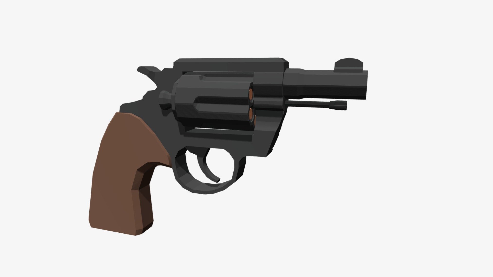 Low Poly .38 Detective Revolver - Download Free 3D model by ...