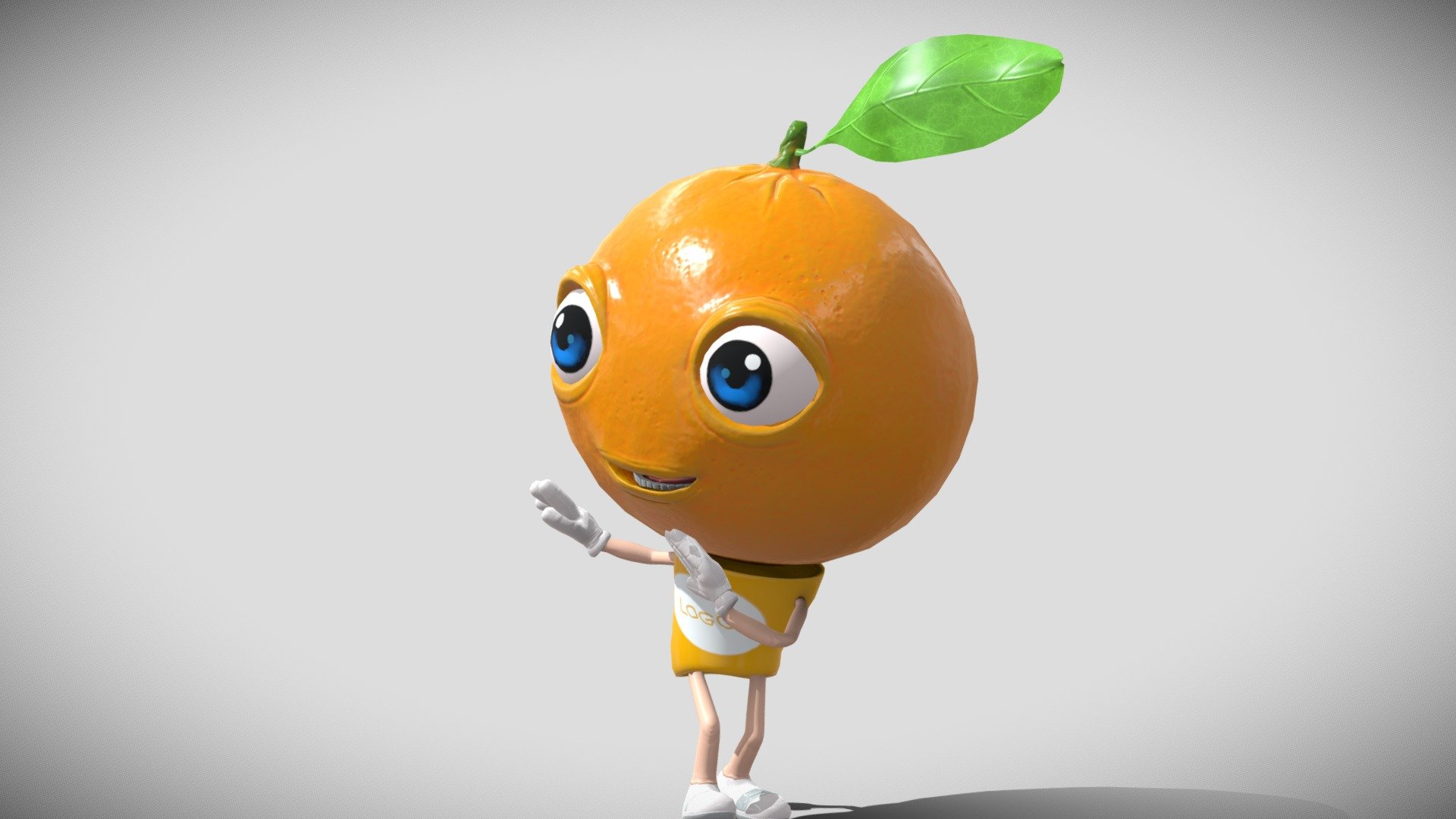 Orange cartoon character - Buy Royalty Free 3D model by VictorWai ...