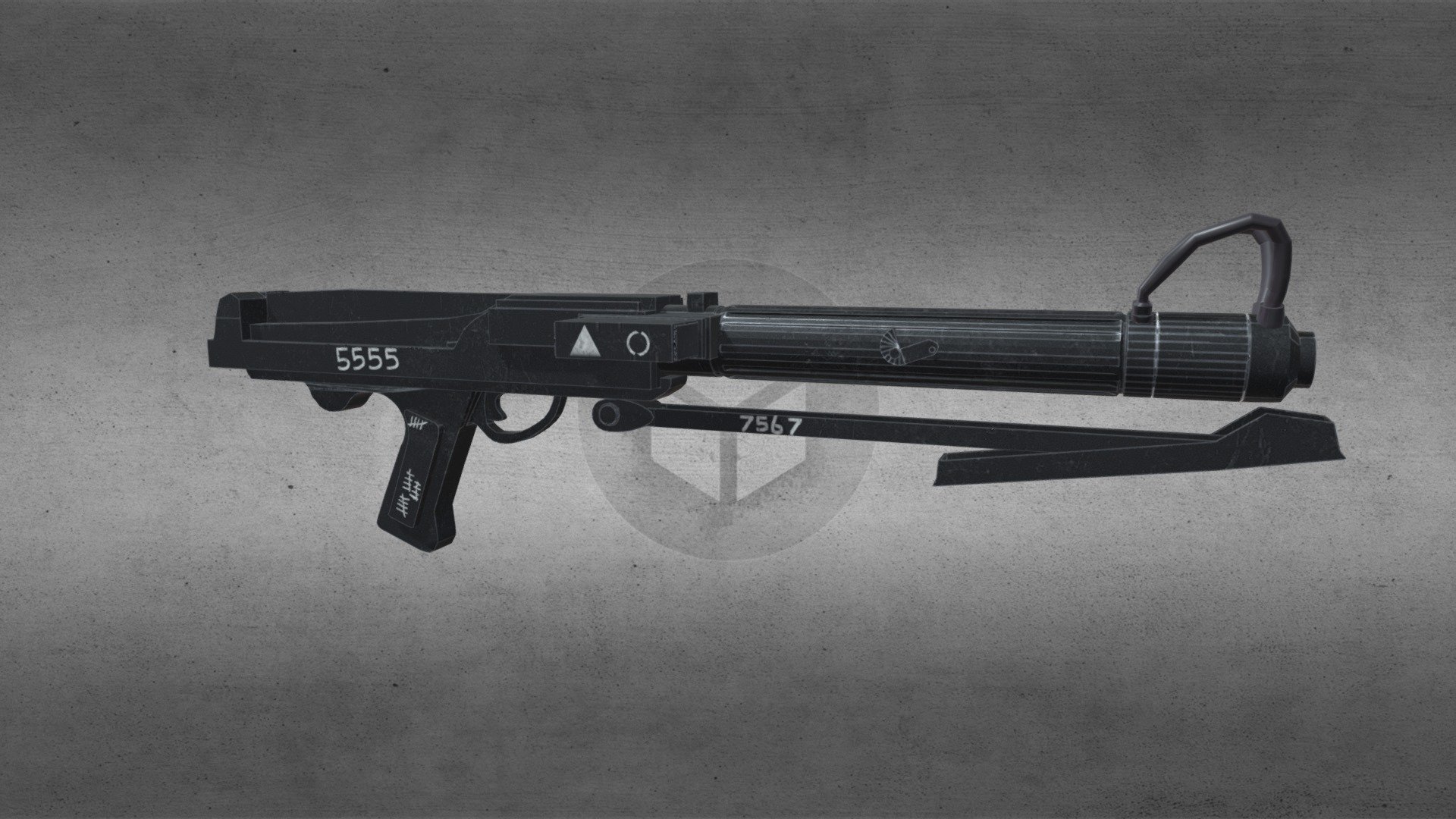DC-15s Blaster Rifle (With Markings) - Download Free 3D model by Bucks ...
