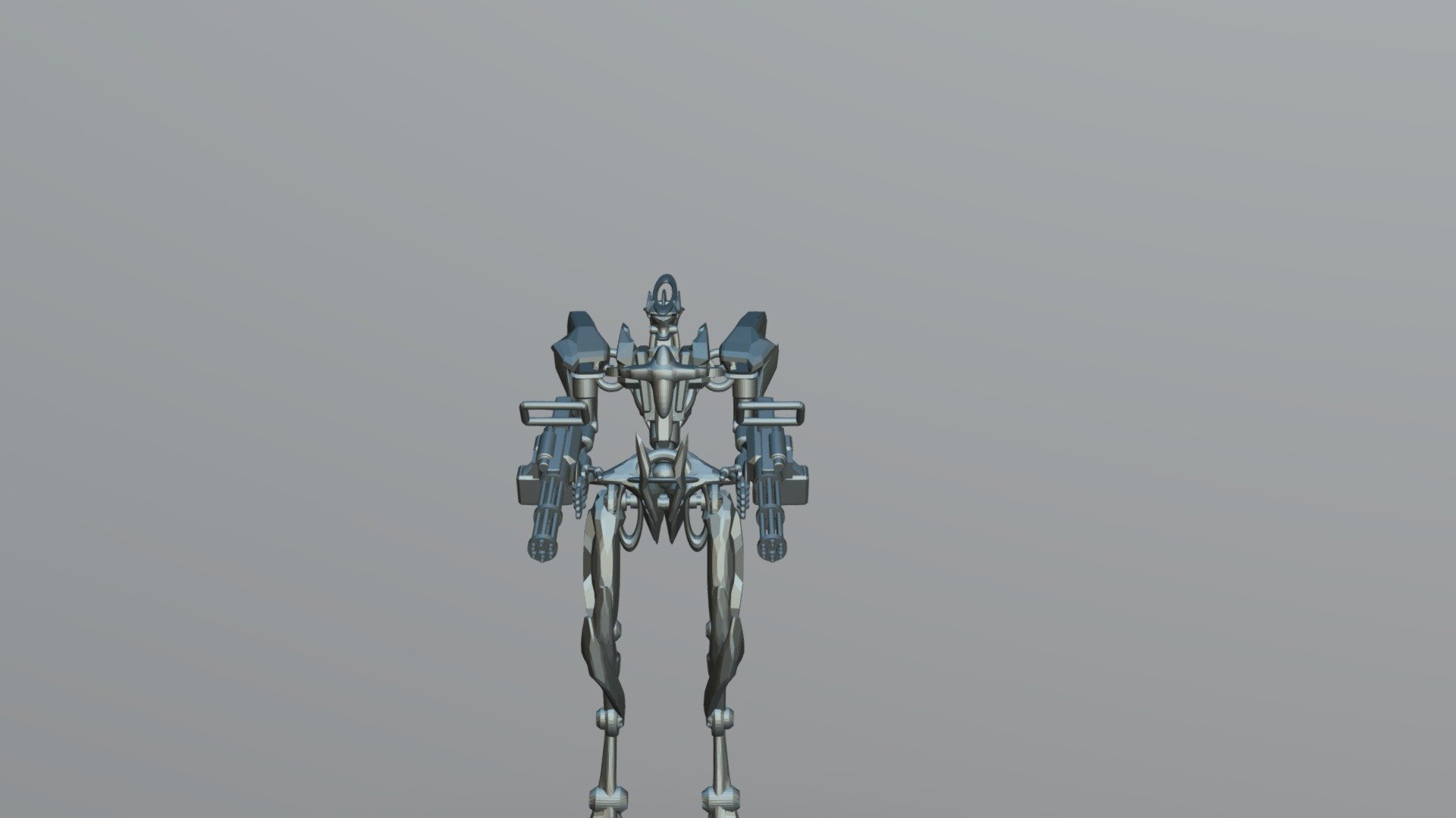 Mech with two gatlings - 3D model by mathieu.trantk [0d627b1] - Sketchfab
