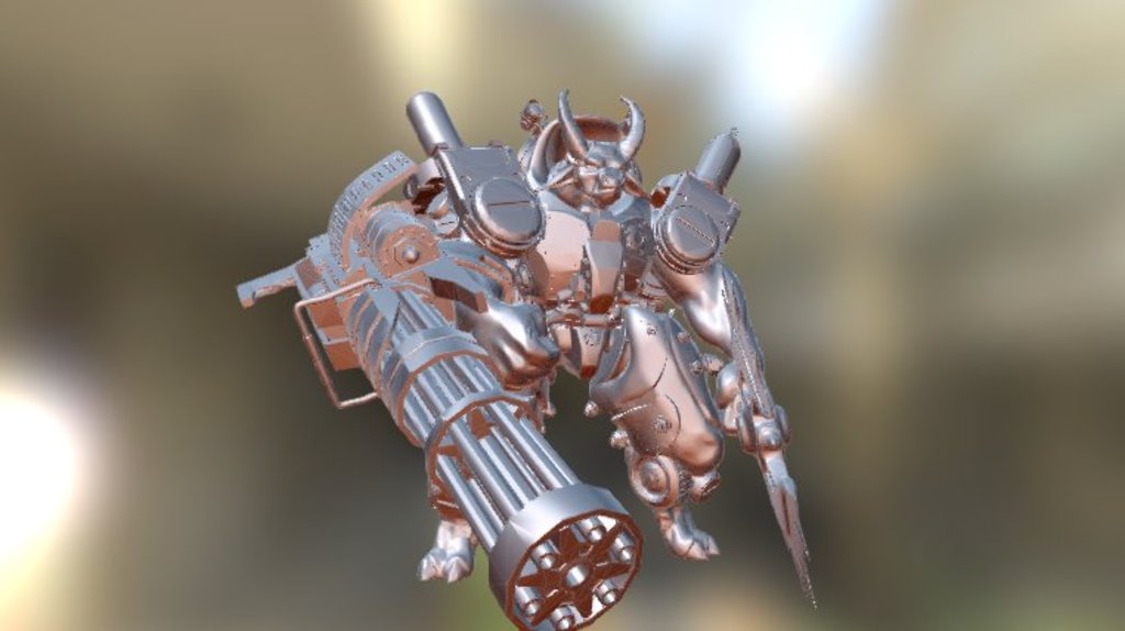 Armored Minotaur - 3D model by freiheit [0d671e3] - Sketchfab