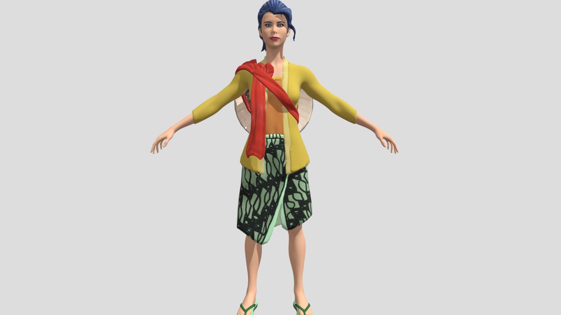 Malay_Girl_A_Pose - 3D model by themultiplayer1 [0d68aca] - Sketchfab