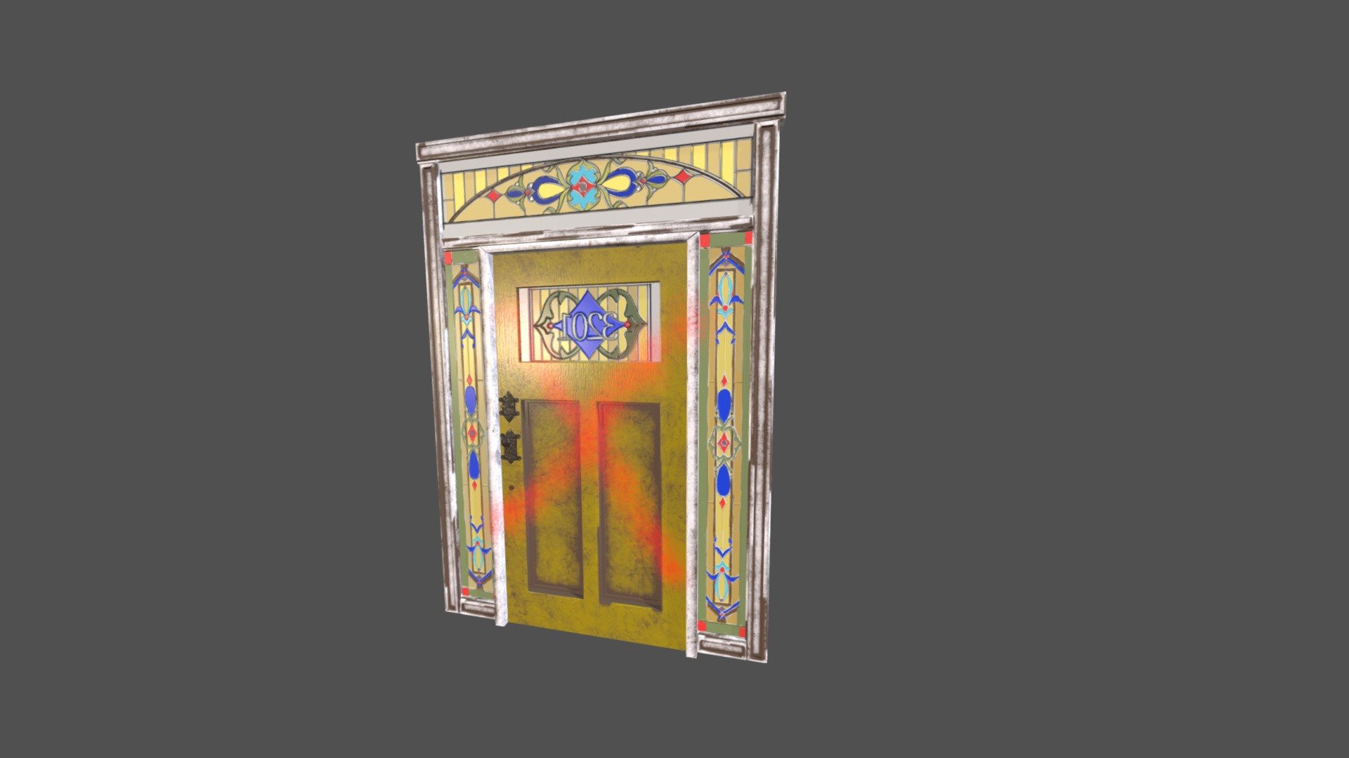 Stained Glass Door - Download Free 3D model by megabitArt [0d6a10d ...