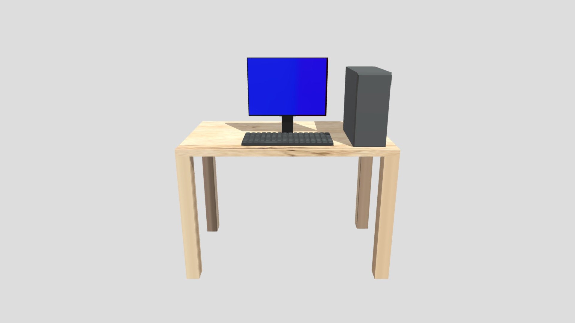 Computer table - Download Free 3D model by prit [0d6ac65] - Sketchfab