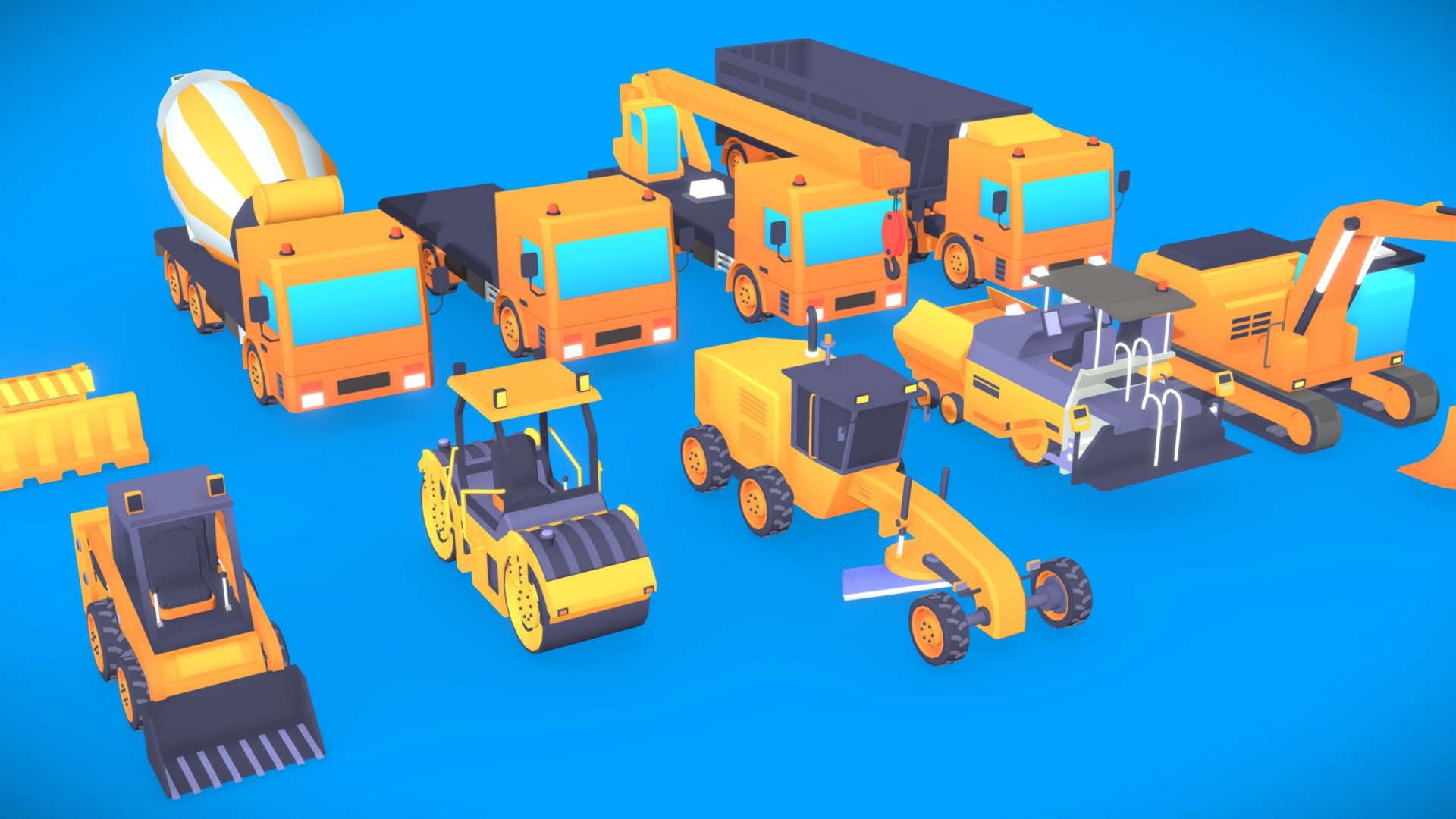 Low Poly Heavy Machinery Pack - 3D model by EK Studio (@ekstudio ...