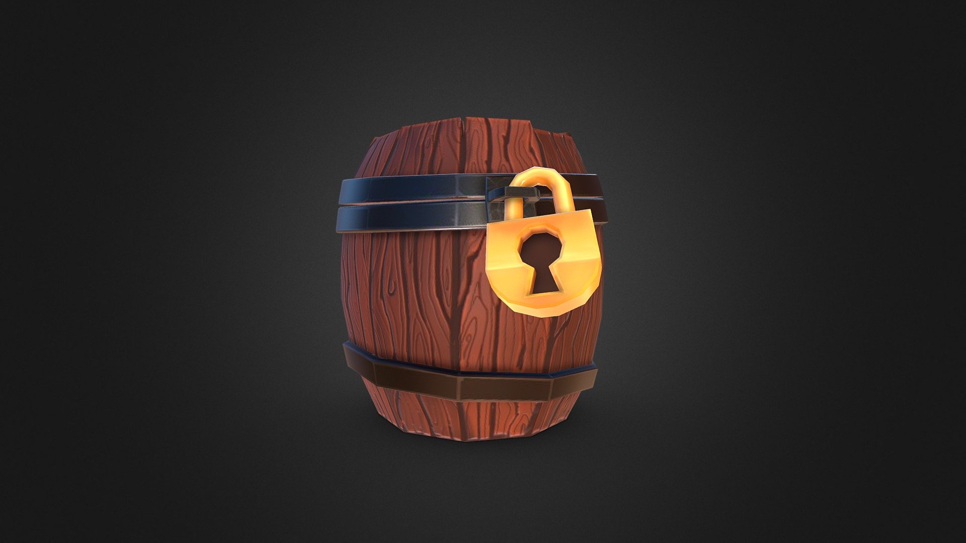 Barrel-like Pirate Chest - 3D model by Sarah-Myriam Madi (@sarah_myriam ...