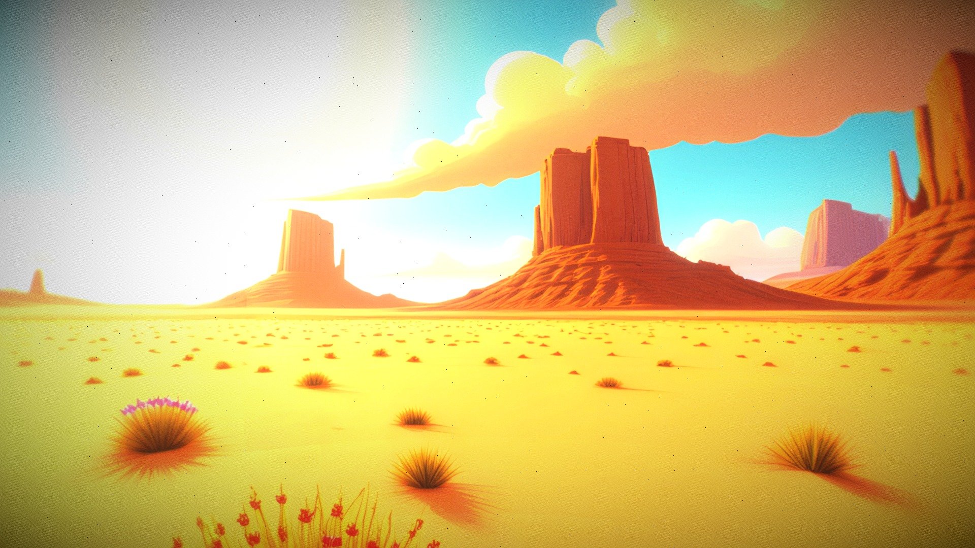 Stylized Desert Skybox 2 - Download Free 3D model by Jungle Jim ...