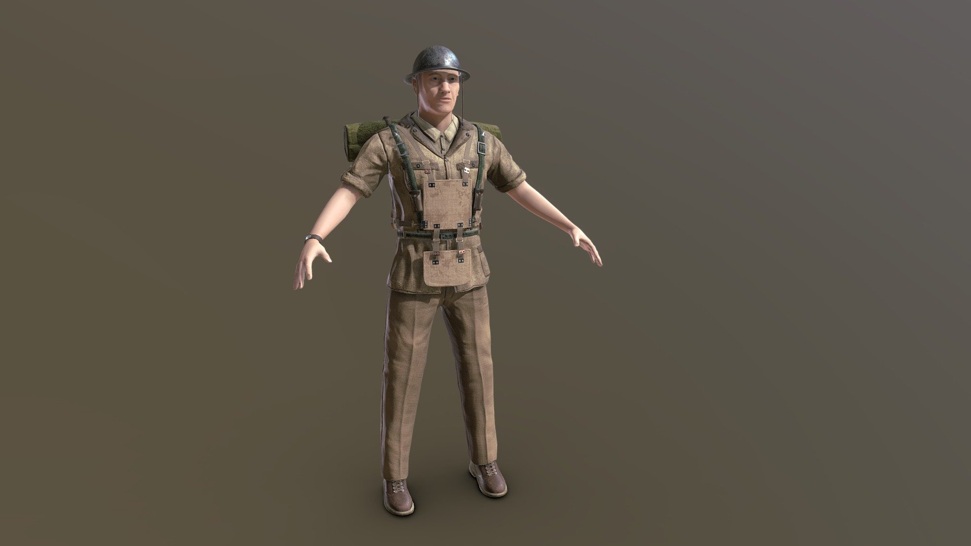 Soldier engineer in armor - 3D model by Alekv [0d7585d] - Sketchfab