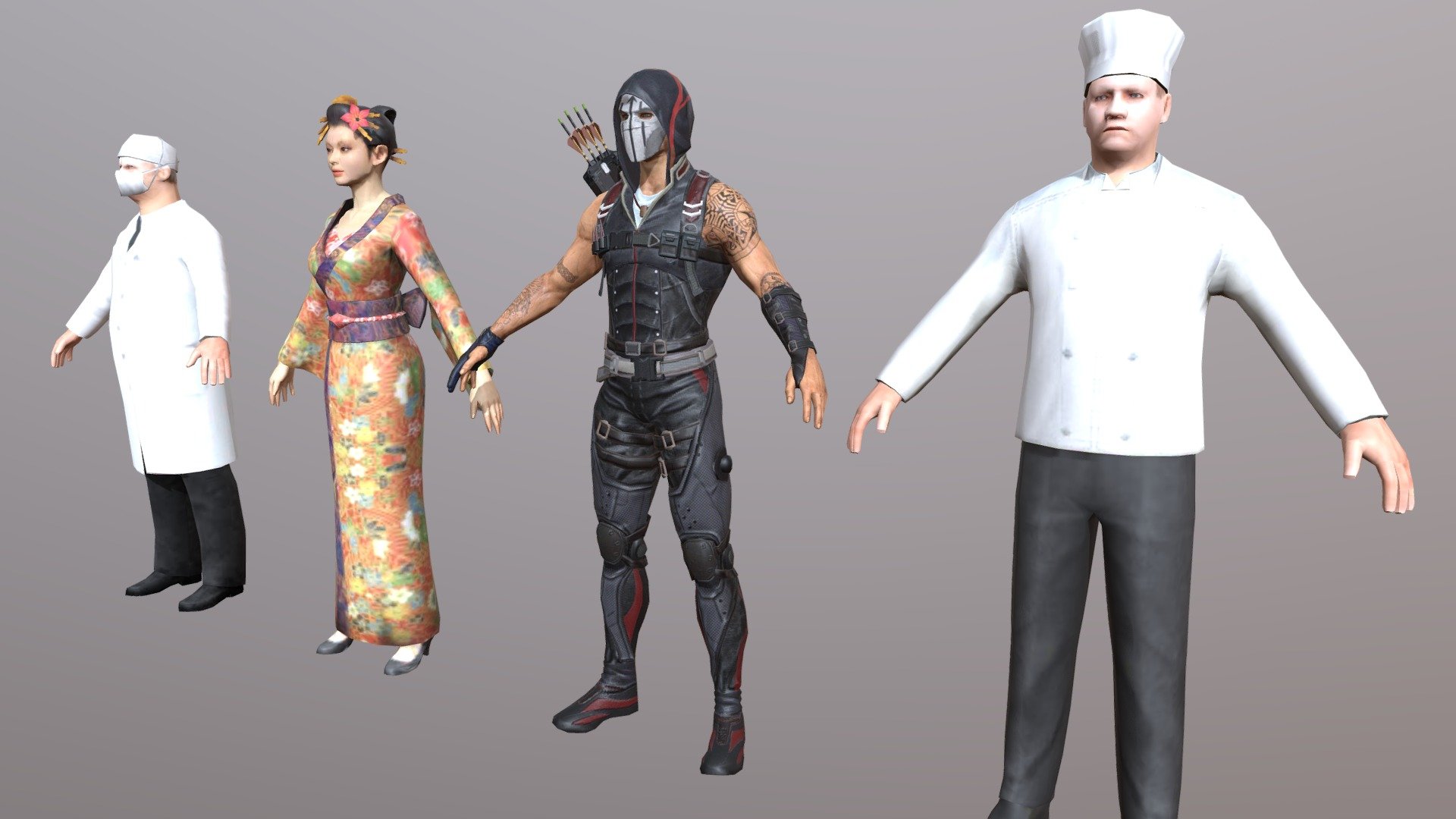 4 Game Charecter's Free For U 🤞 - Download Free 3D model by LÉONARDO S2 ...