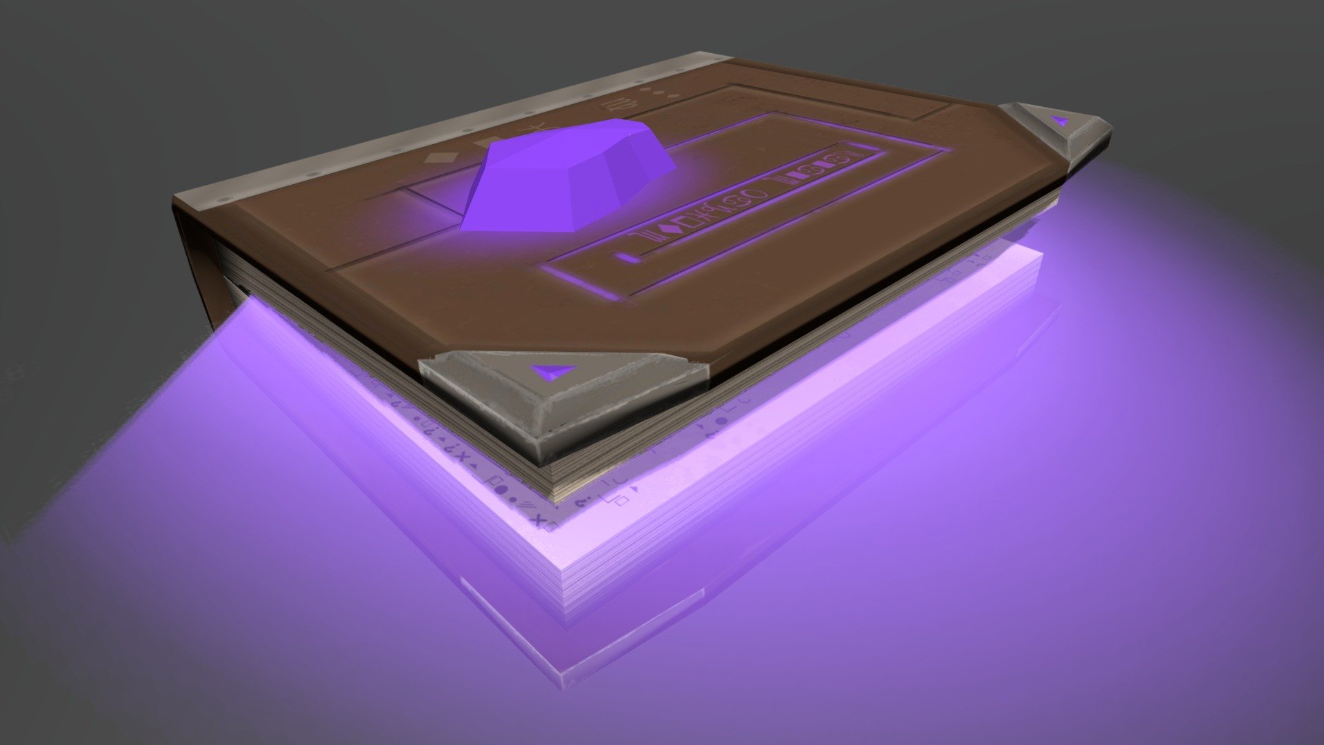 Magic spell book - low poly - hand painted - 3D model by sawcisson ...