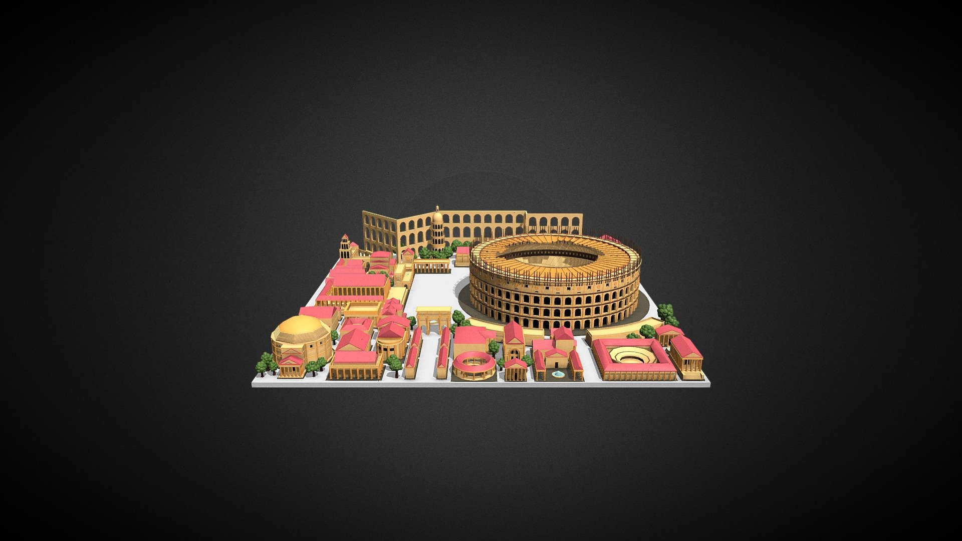 Colosseum - Ancient Rome - 3D Cartoon - 3D model by Minh Cong Trieu ...