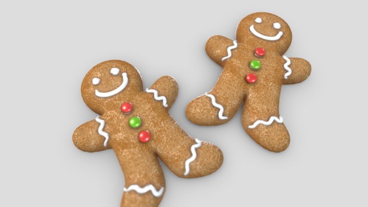 Gingerbreadman 3D models - Sketchfab