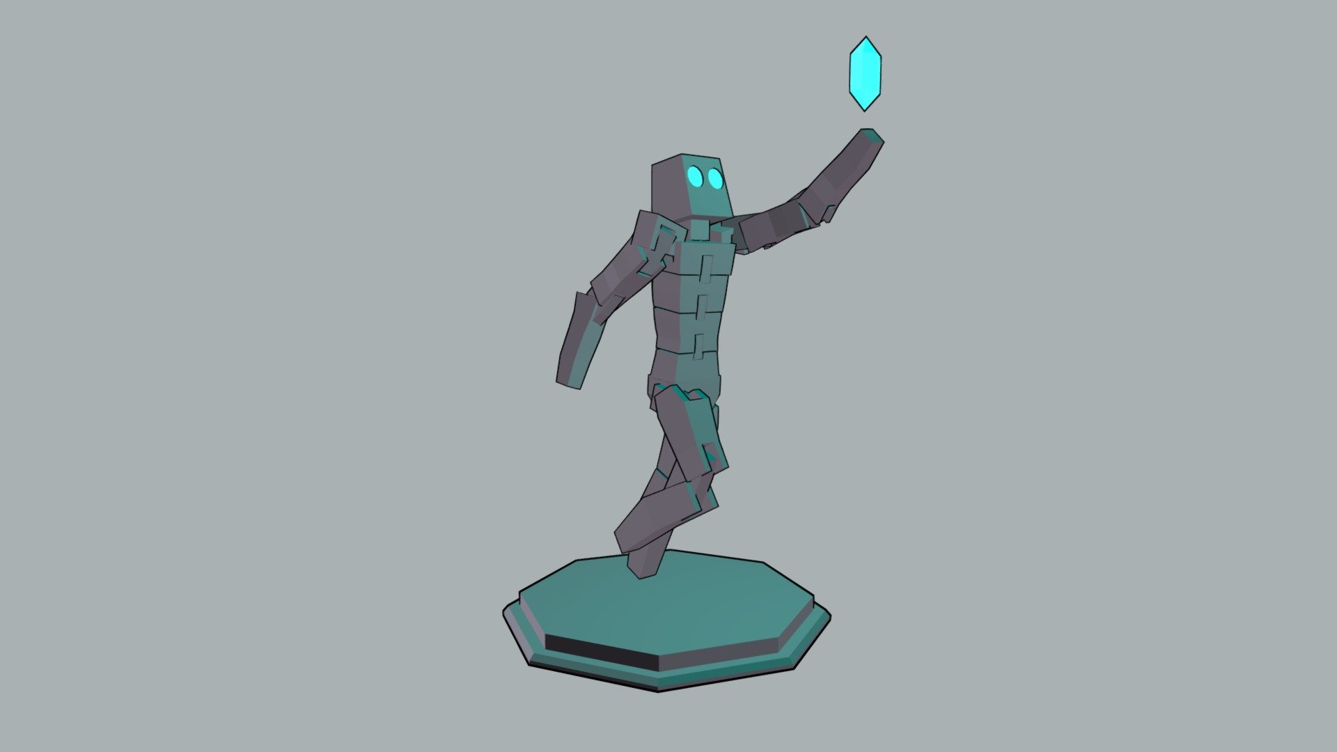 Simple low poly robot - 3D model by Karl (@PolyJem) [0d802bd] - Sketchfab
