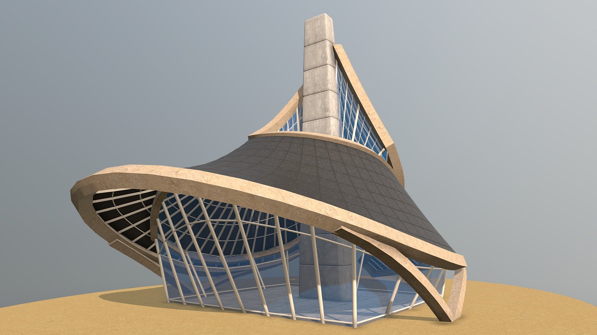 0201 - Twisted House - Buy Royalty Free 3D model by Vertex - Egyptian ...