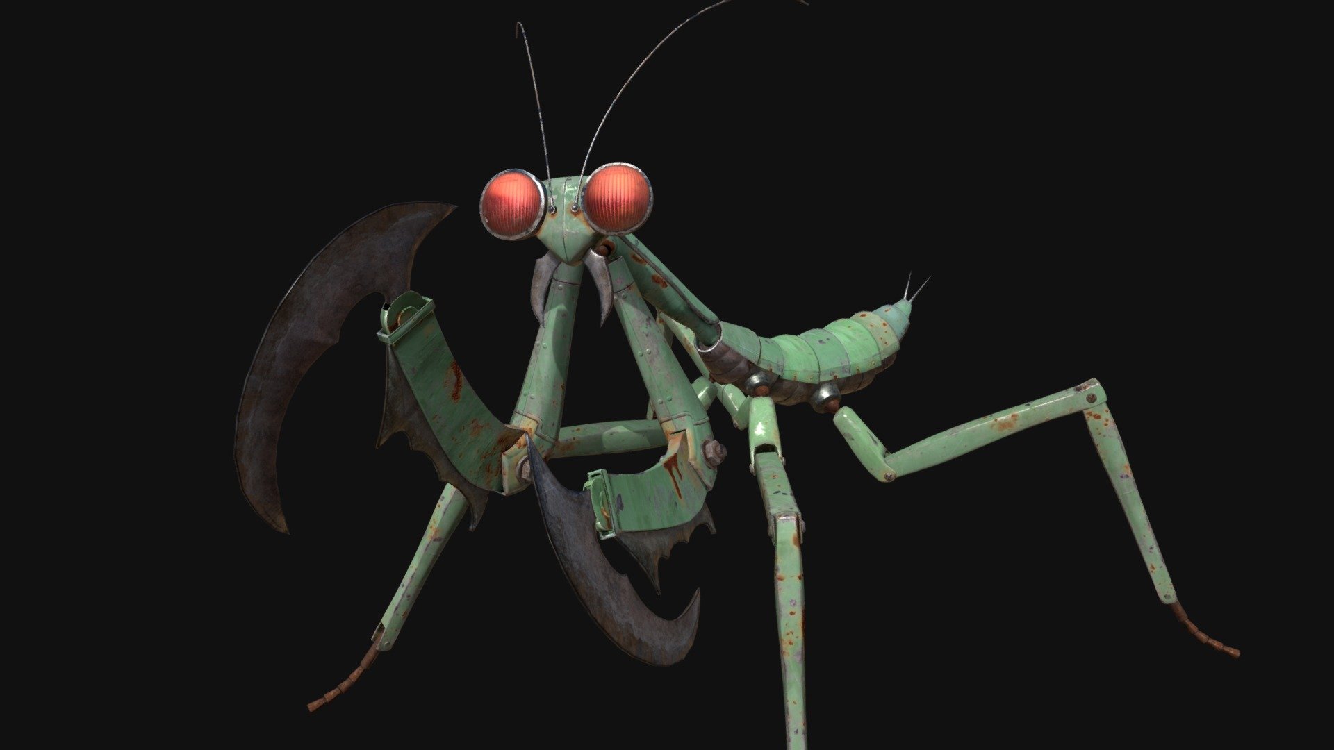Rustborn Mantis Robot - 3D model by Kim Shyuen (@kimshyuen) [0d83d8b ...