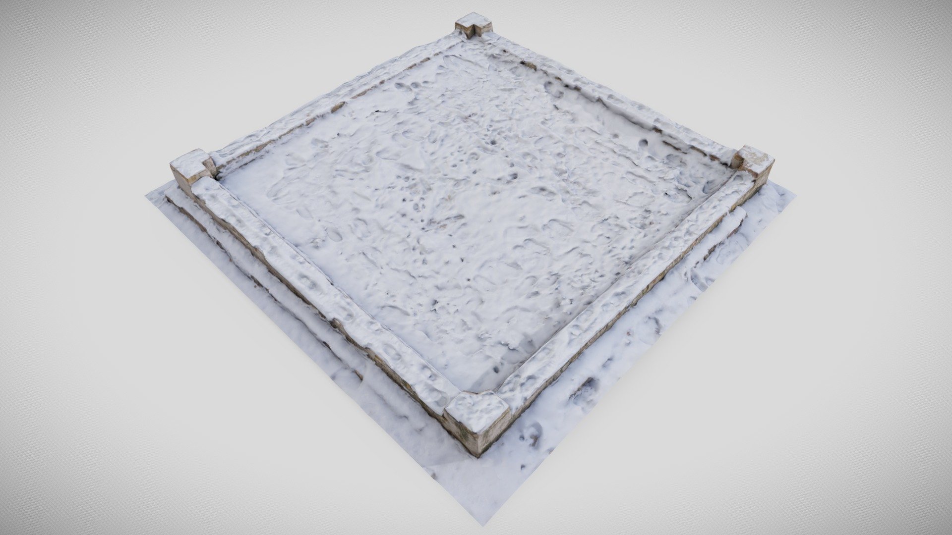 Sandbox with snow [3D Scan;Low Poly] - Download Free 3D model by ...
