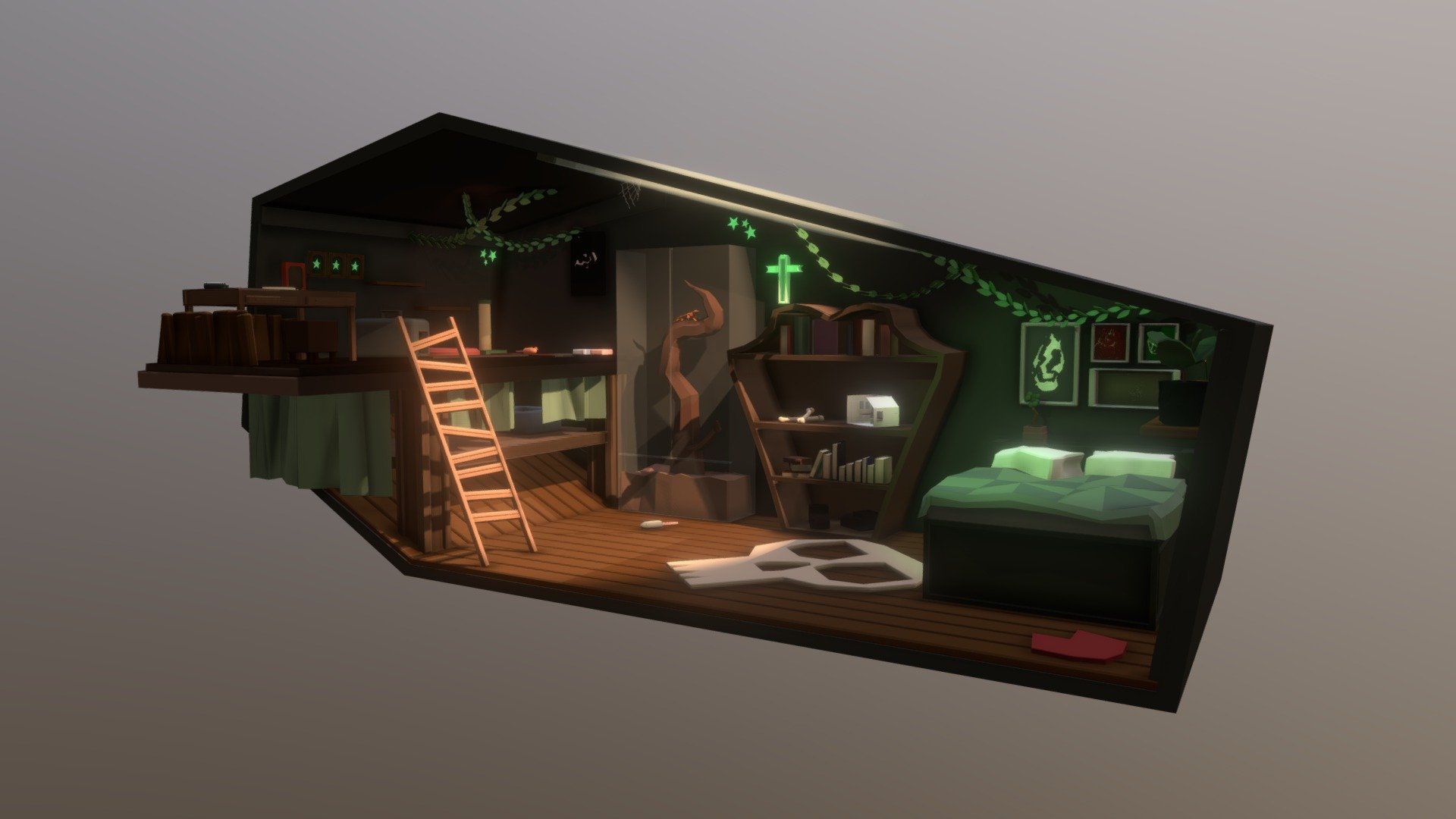 Xavier's Goth Room - Sintlucas - MyRoom - Download Free 3D model by ...