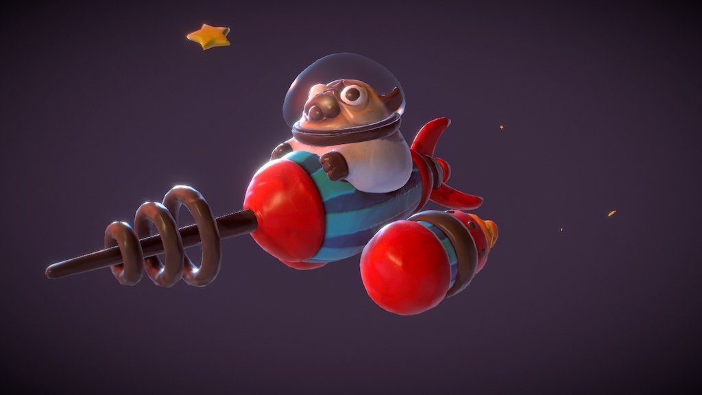 Turbo Clay Rocket Pug! - 3D model by Pier-OlivierDesbiens [0d8d364 ...