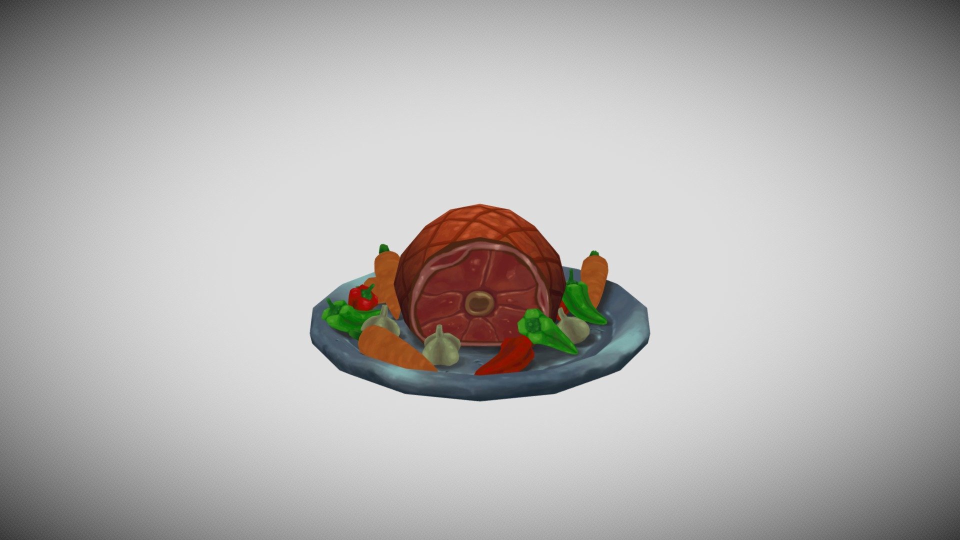 Stylized Hand Painted Food Platter - 3D model by Simon Pumpernick ...