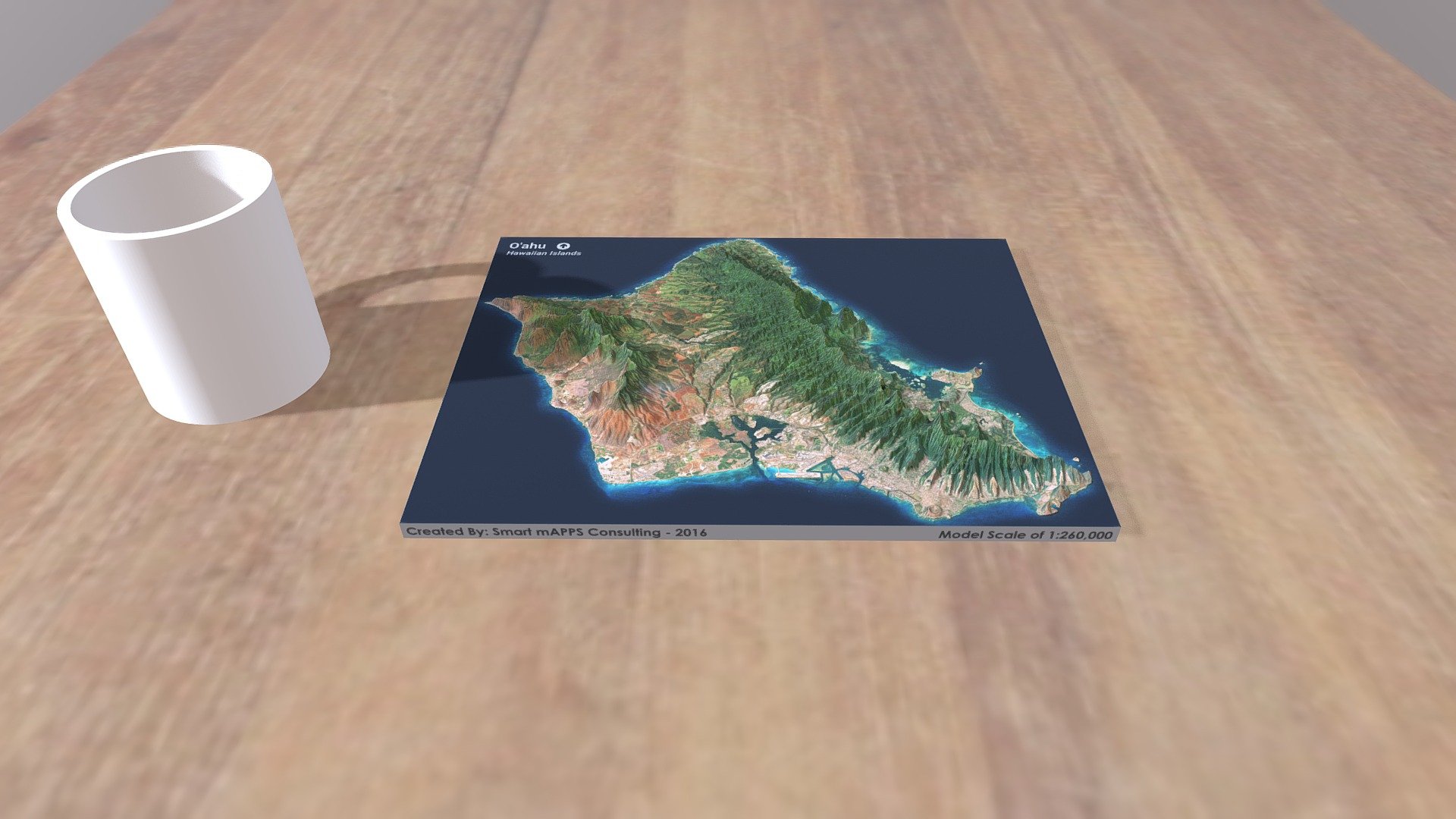 O'ahu 3D Print - 3D model by smartmAPPS [0d9133b] - Sketchfab