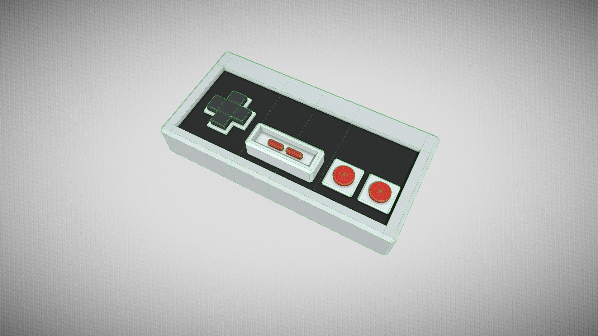 Ejercicio NES Controller - 3D model by AxelHernandez [0d93091] - Sketchfab