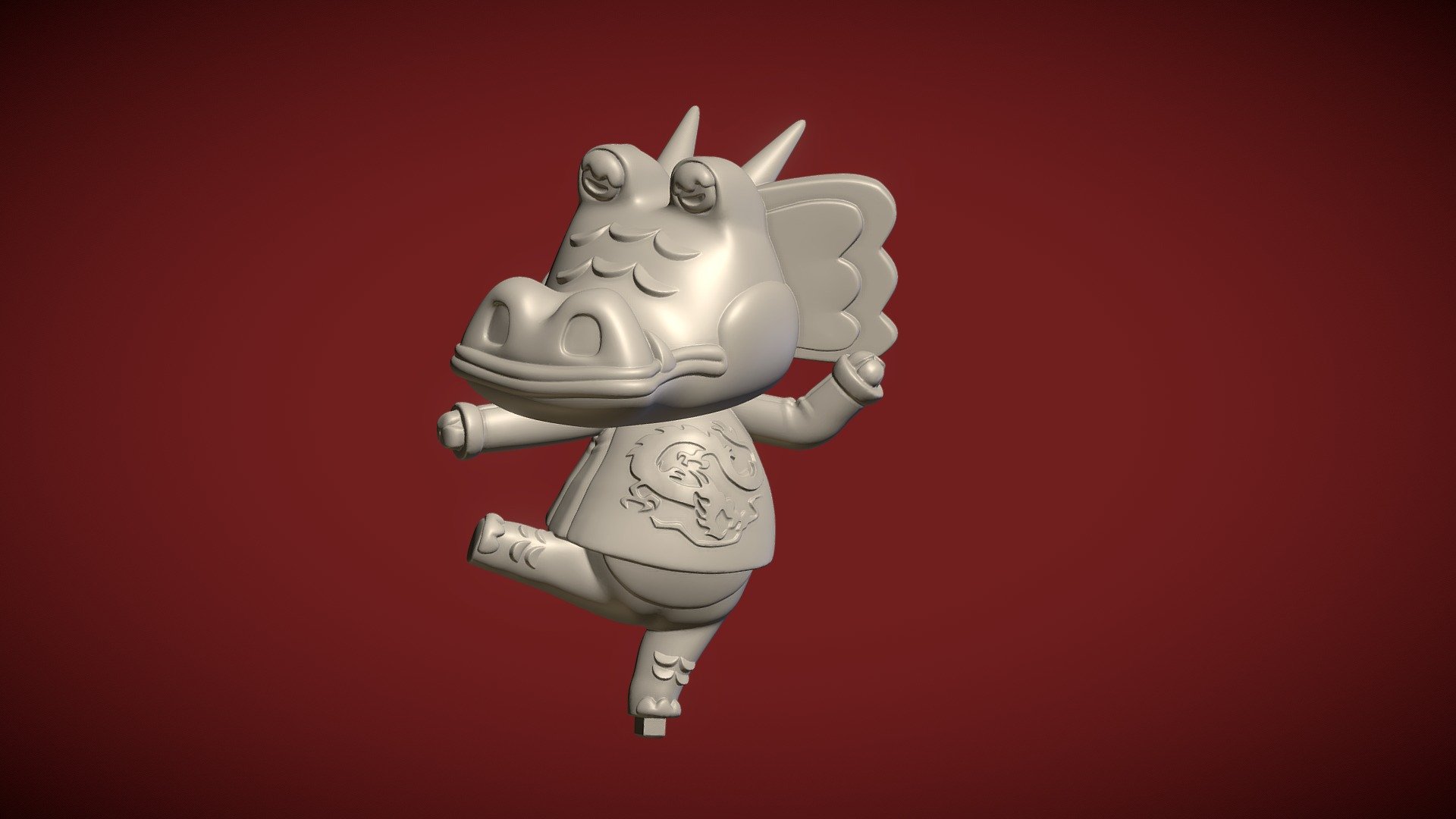Drago: Animal Crossing Fan Art - 3D model by Victoria Jeffrey (@VictoriaJeffrey) [0d94493 ...