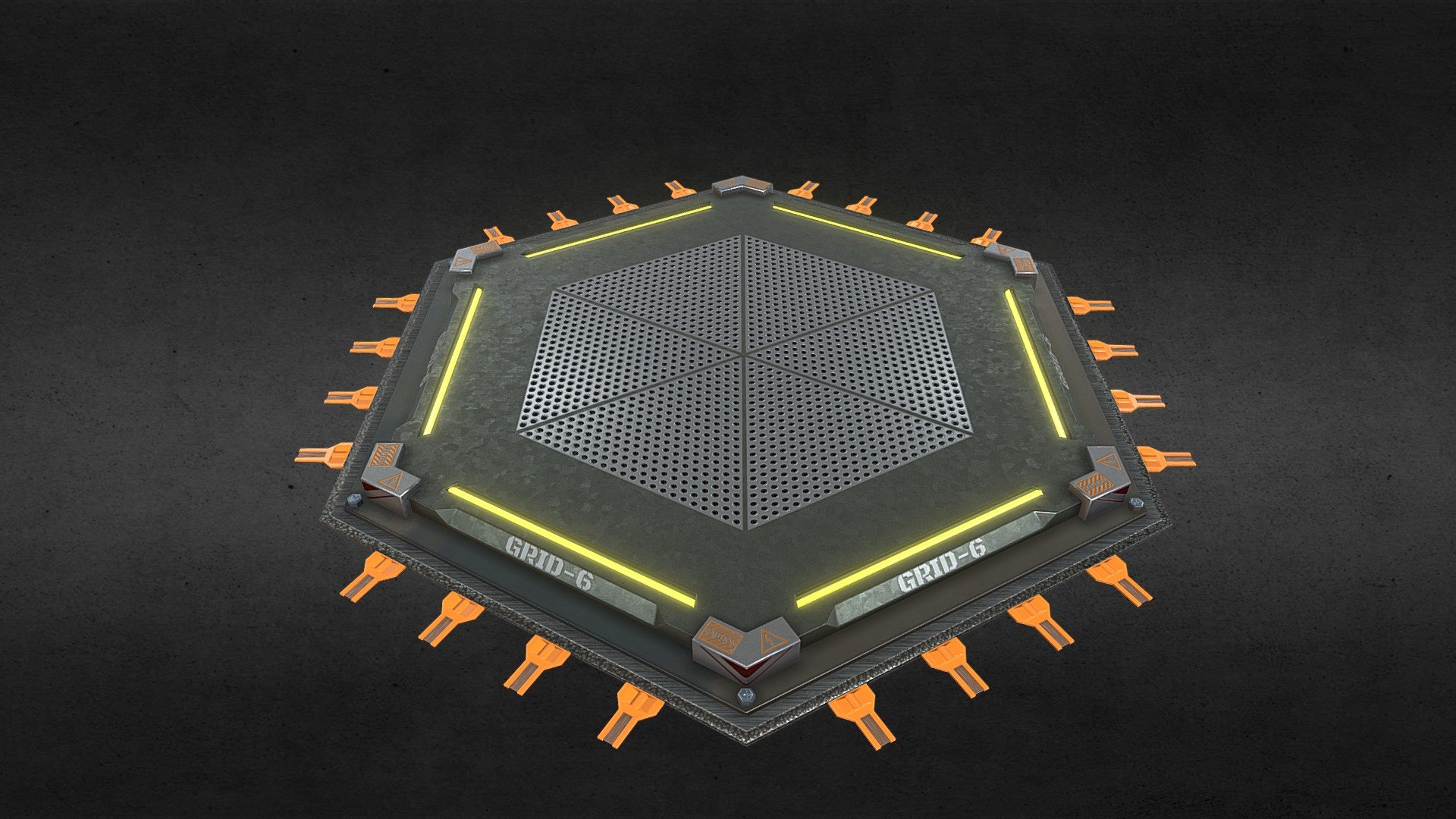 Hexagonal Sci-Fi Platform Tile - 3D model by Bardo Computing (@BardoComputing) [0d98247] - Sketchfab
