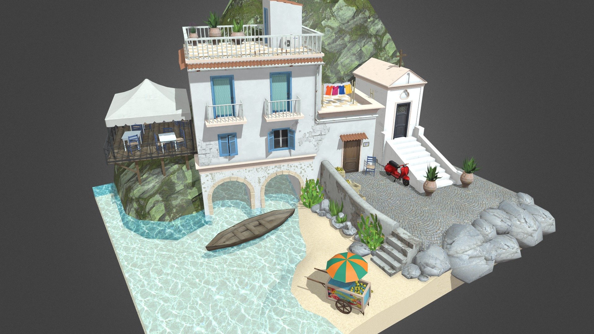 DAE Diorama - By the ocean - 3D model by Stefano_Borraccino [0d98ba1] - Sketchfab