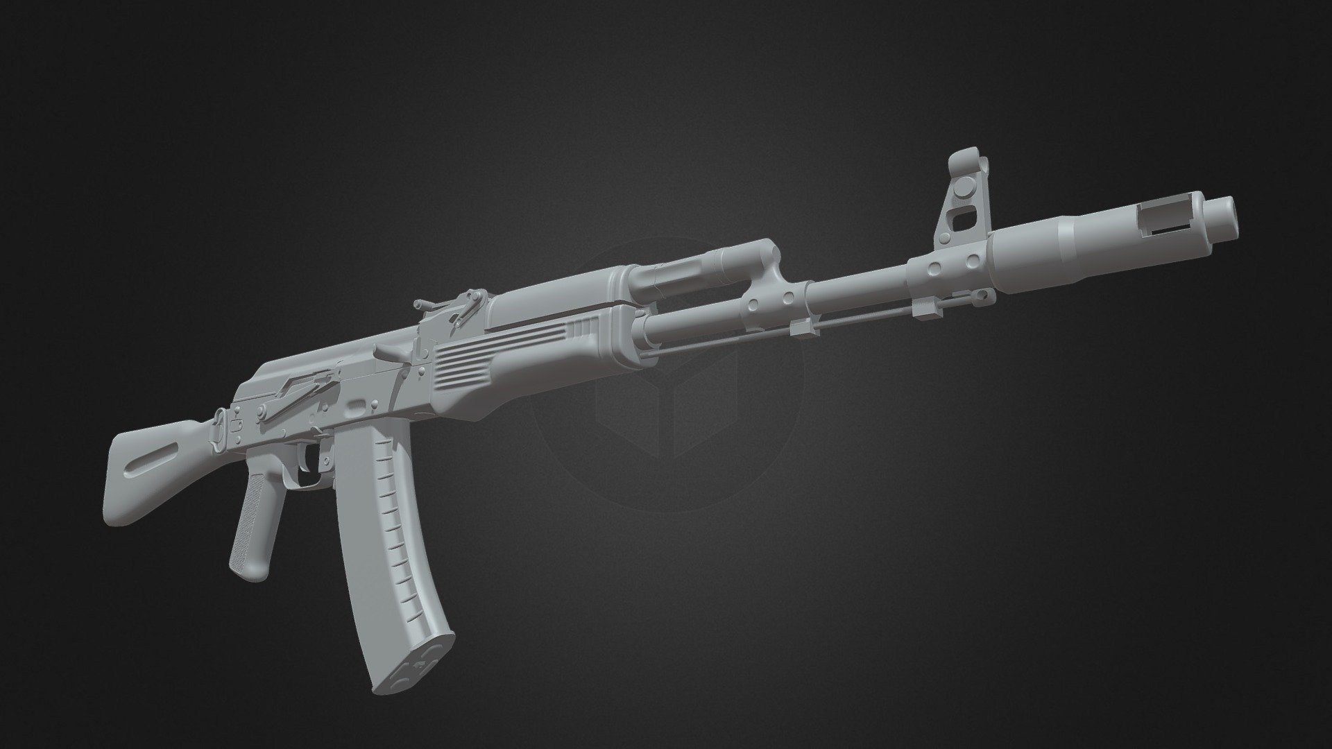AK-74m (high-poly) - Download Free 3D model by 3D guy (@fory3d ...