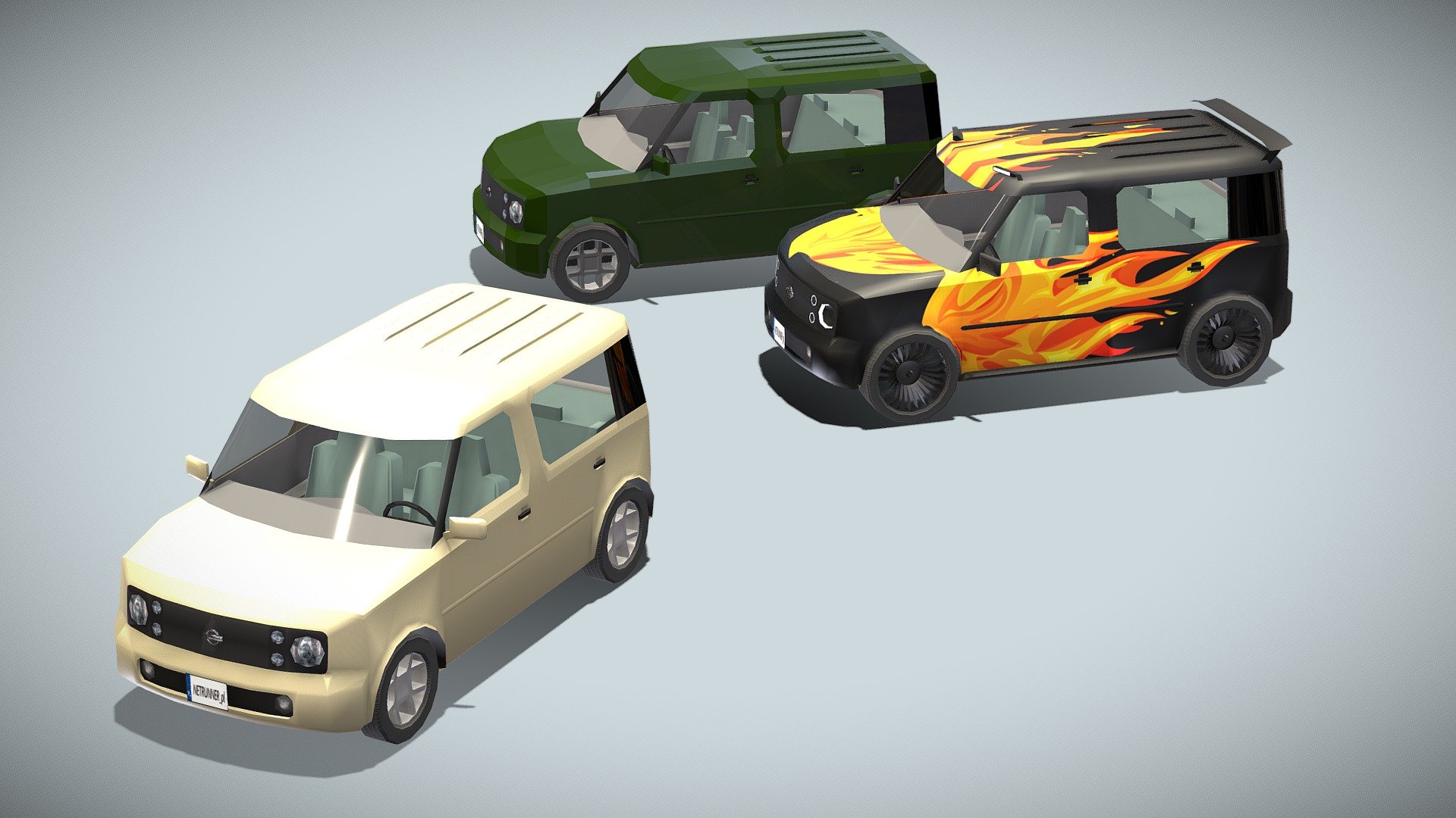 Nissan Cube - 3D model by NETRUNNER_pl [0d9bb1d] - Sketchfab