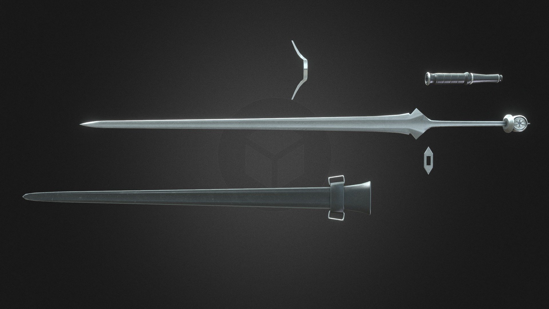 Beskar Longsword Test - 3D model by Roodledoot Customs (@Cleedo ...
