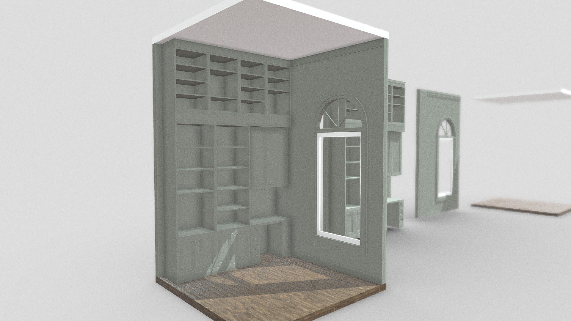 Interior Library Kit - 3D model by Marc Sawyer (@whitewashstudio ...