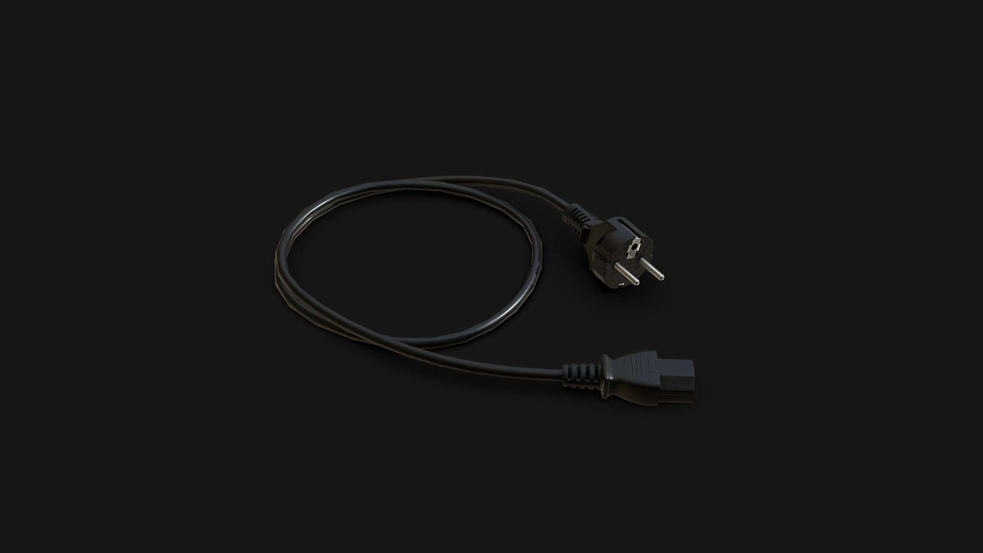 PC power cable - 3D model by Nikolay Almazov (@n-almazov) [0da27be ...